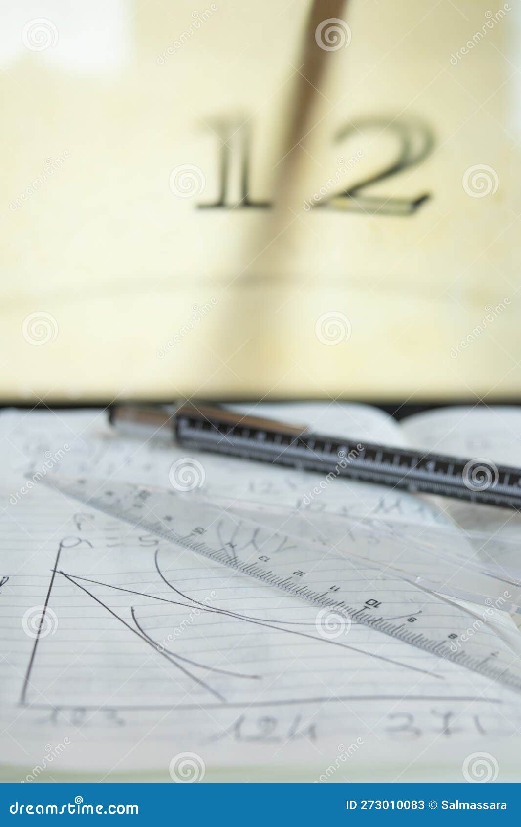 Handmade Drawing and Mathematical Calculations Stock Image - Image of ...
