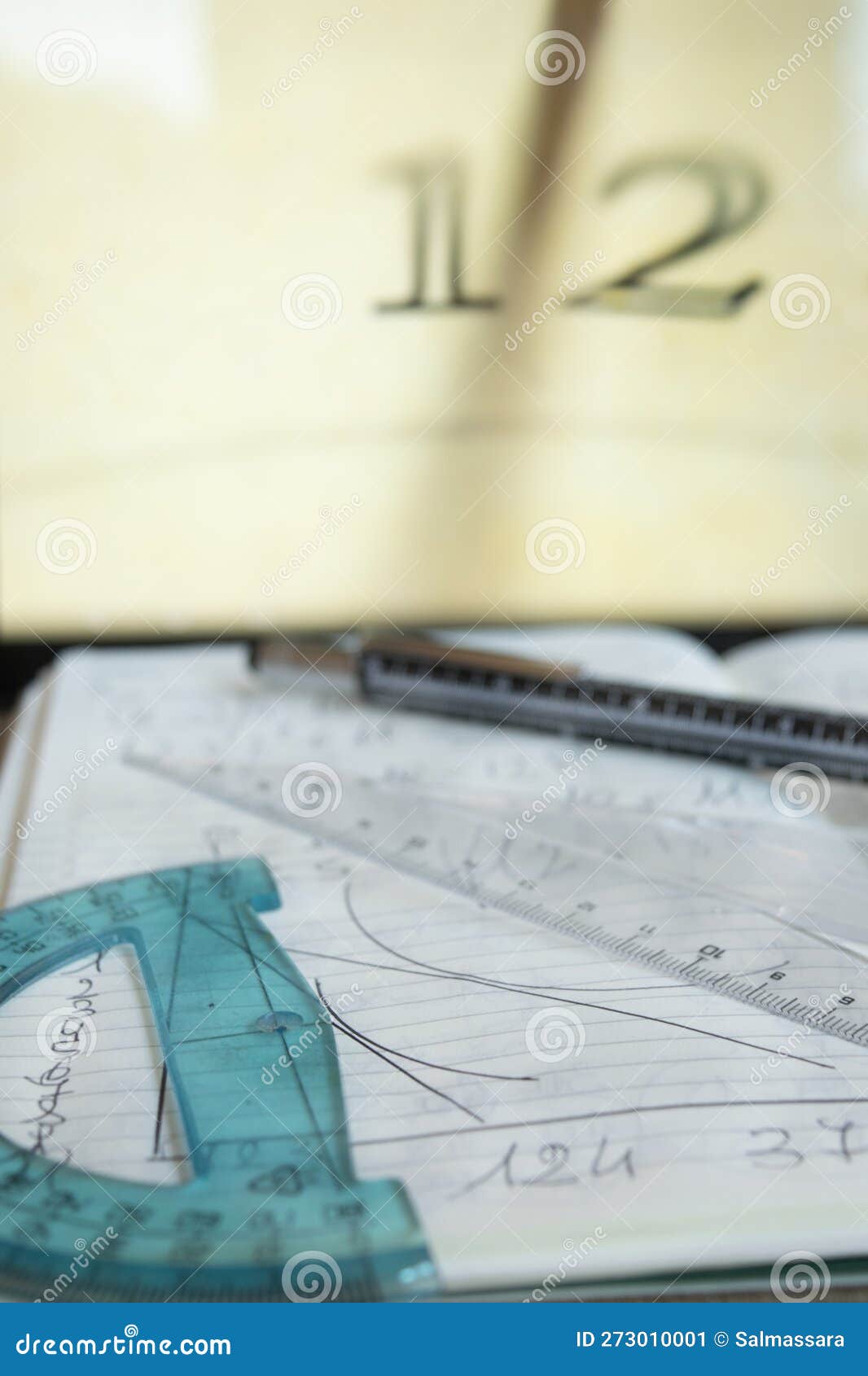 Mathematical Calculations and Technical Drawing Stock Image - Image of ...