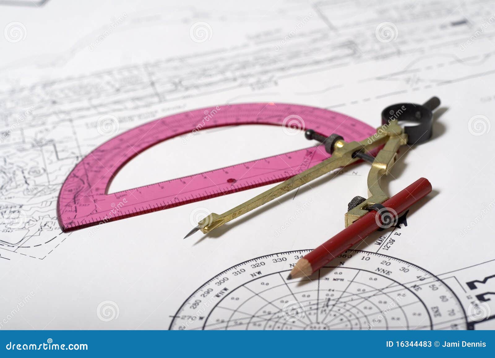 Drawing Design Tools stock image. Image of protractor - 16344483