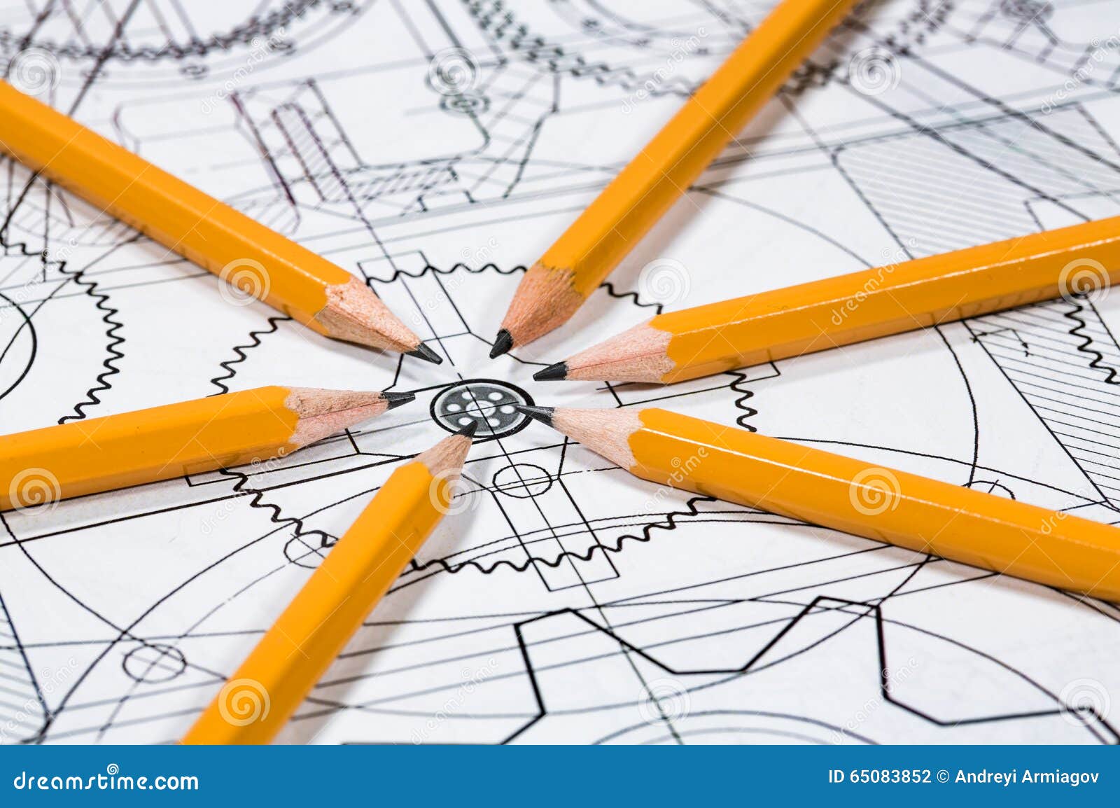 Drawing detail and pencil stock photo. Image of close - 65083852