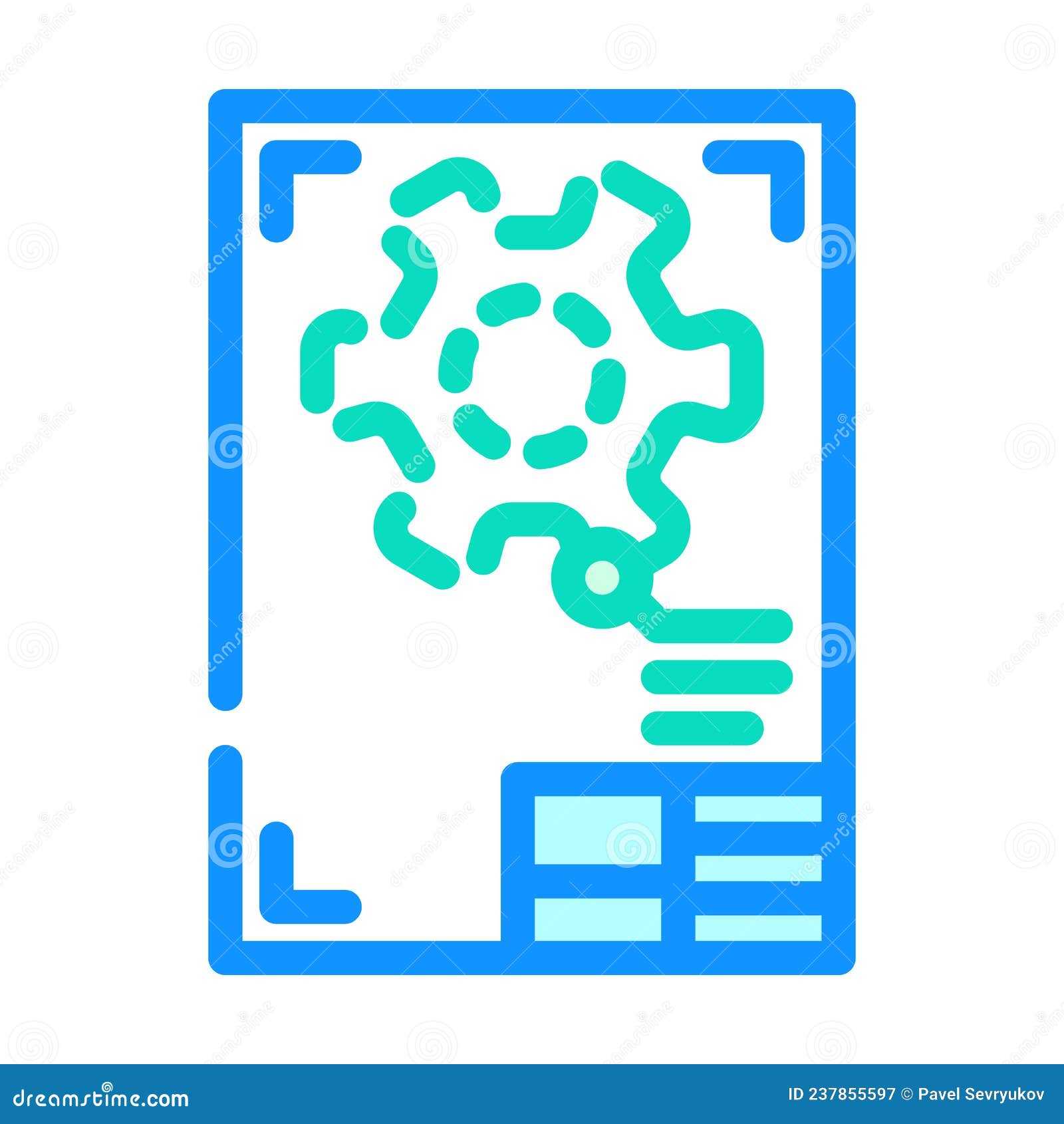 Drawing Digital Document Color Icon Vector Illustration Stock Vector ...