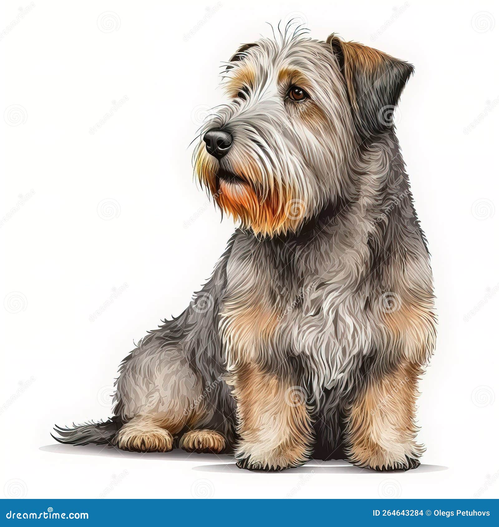 Dog Sitting Down Drawing