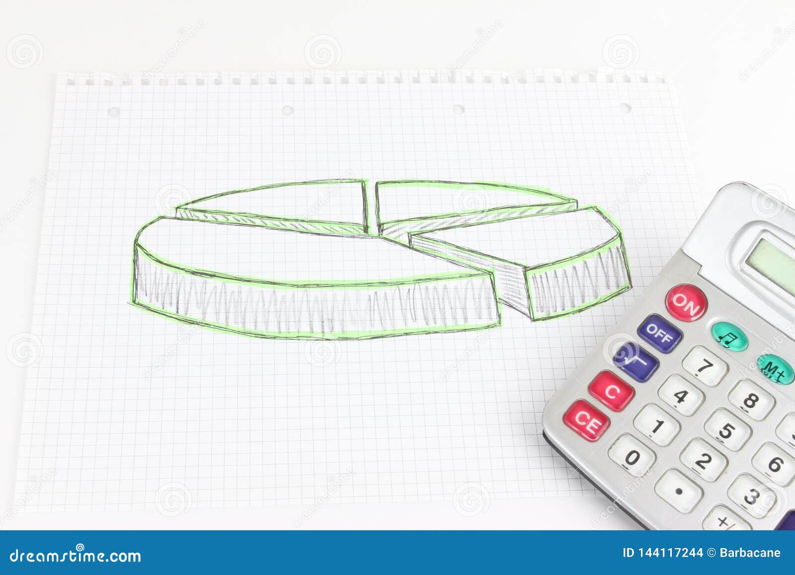 Drawing Done by Hand - Exploring a Graph Stock Photo - Image of finance ...