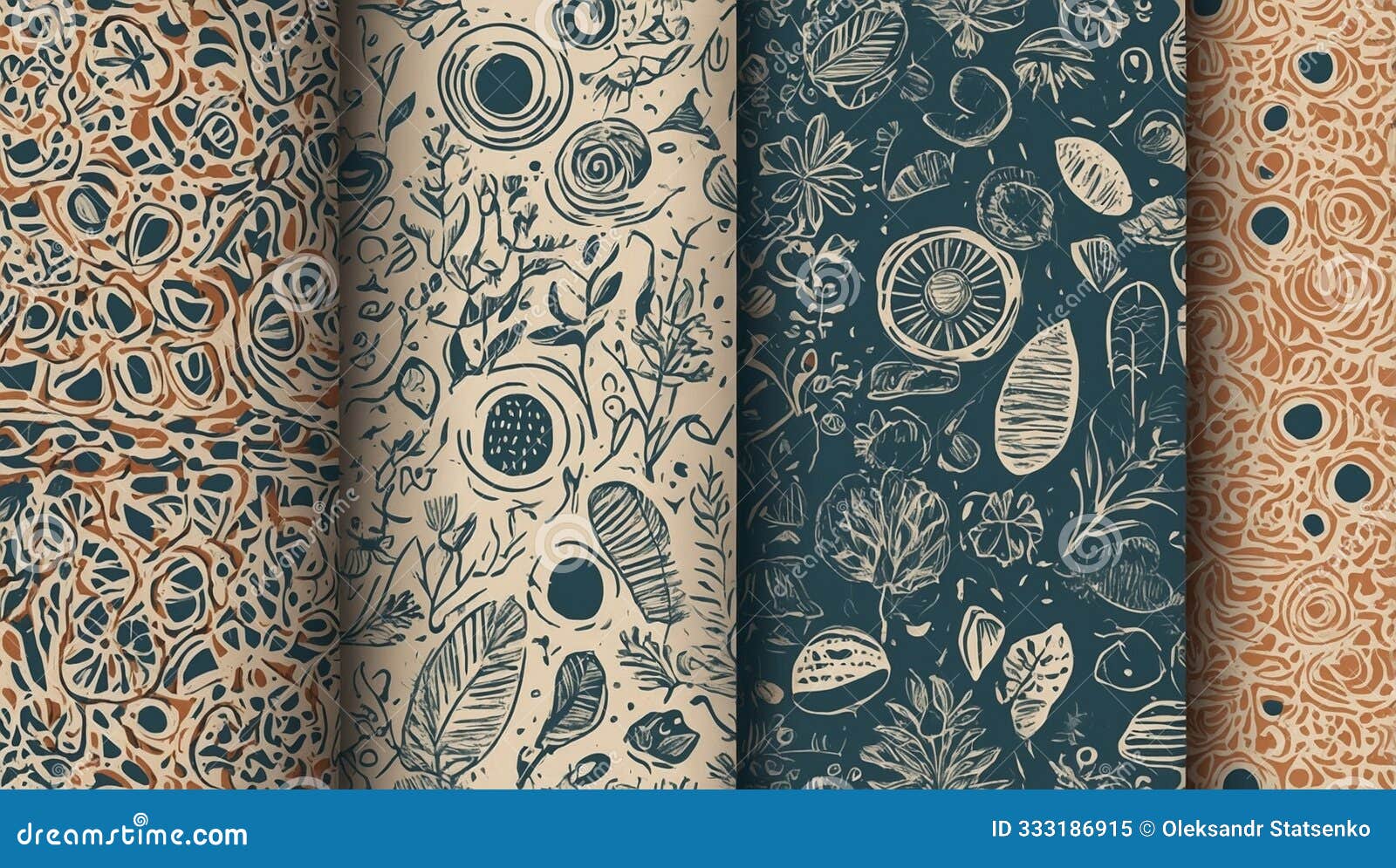 Drawing Doodle Patterns and Shapes. Stock Illustration - Illustration ...