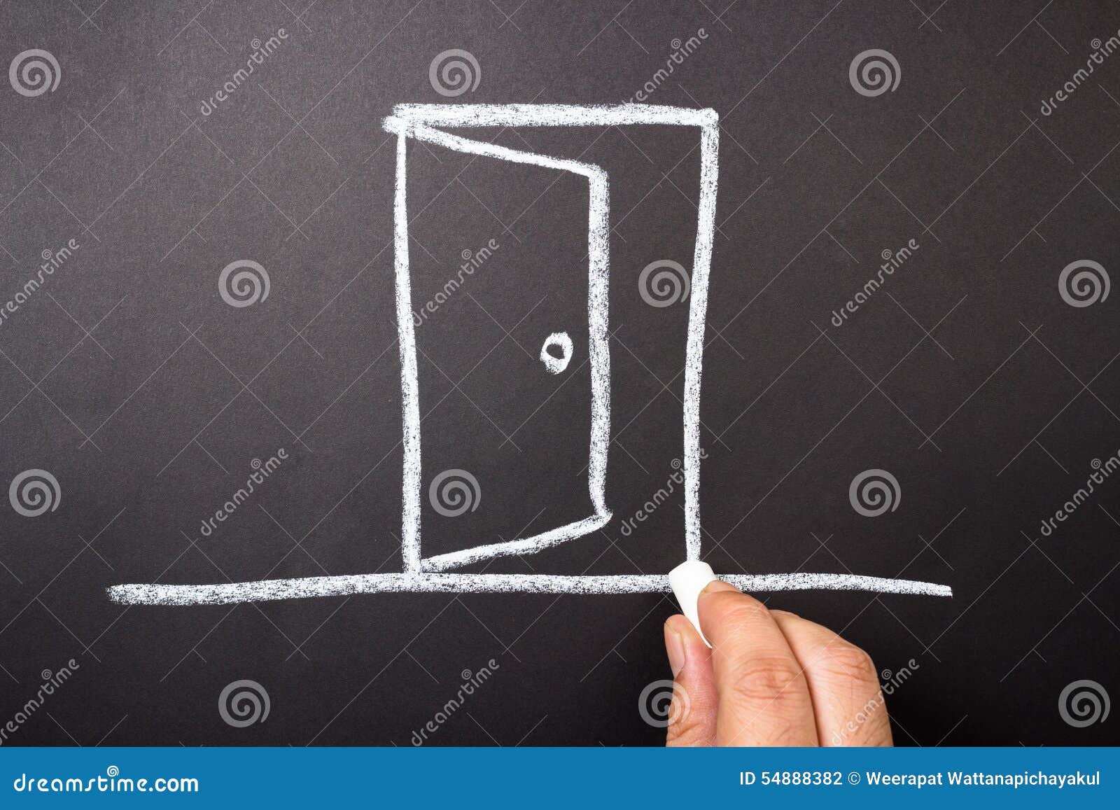 Drawing Door stock photo. Image of handwriting, opened - 54888382