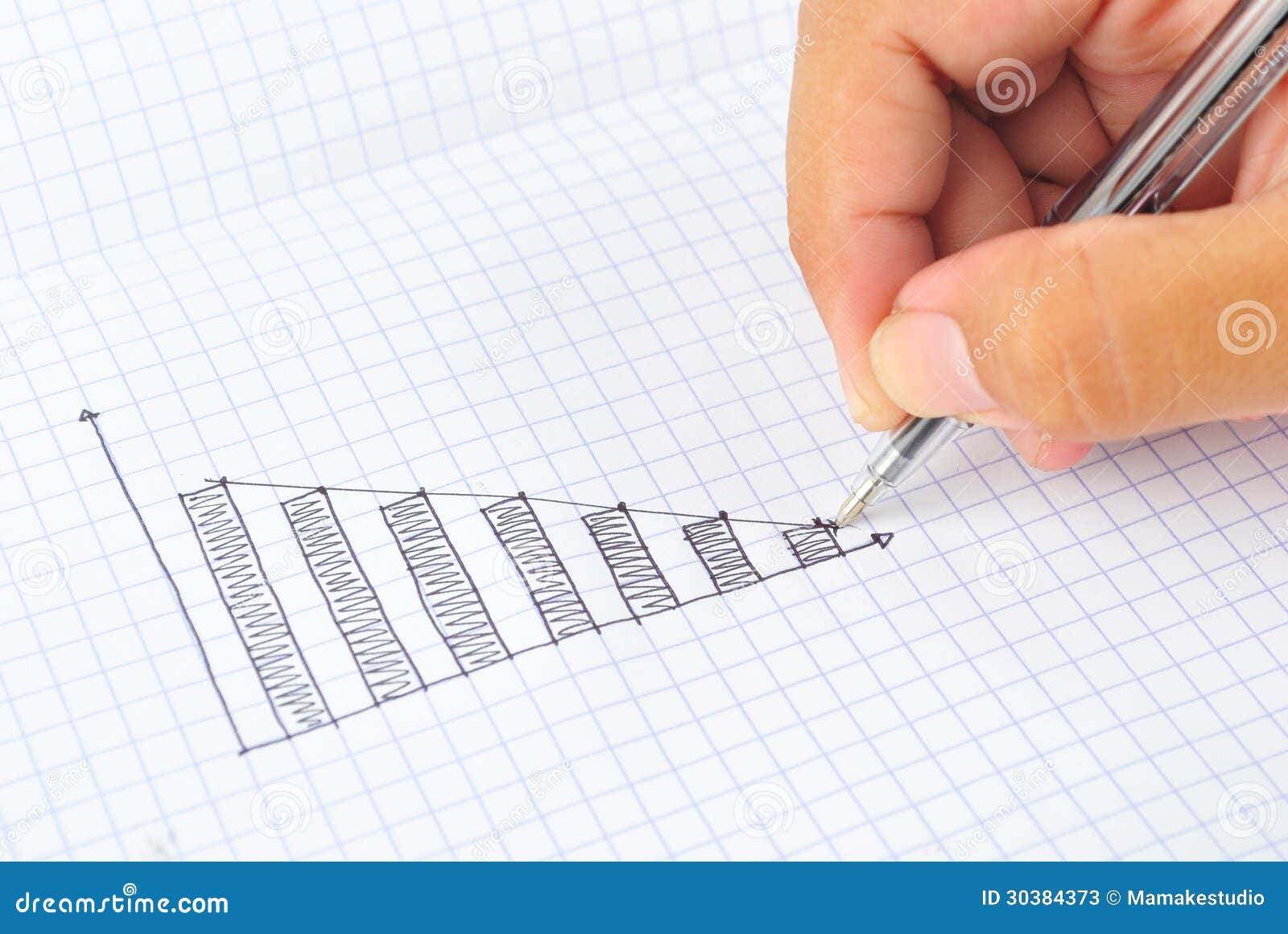 Drawing Down Graph Royalty-Free Stock Photography | CartoonDealer.com ...