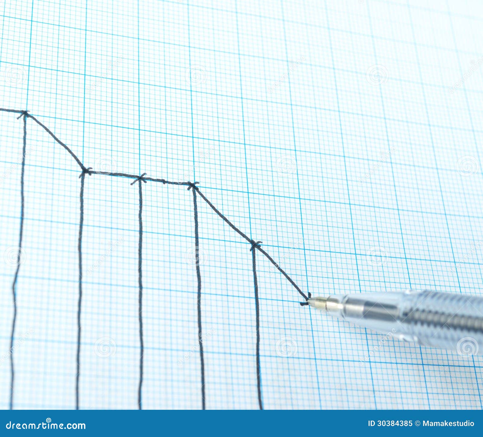 Drawing Down Graph Royalty-Free Stock Photography | CartoonDealer.com ...