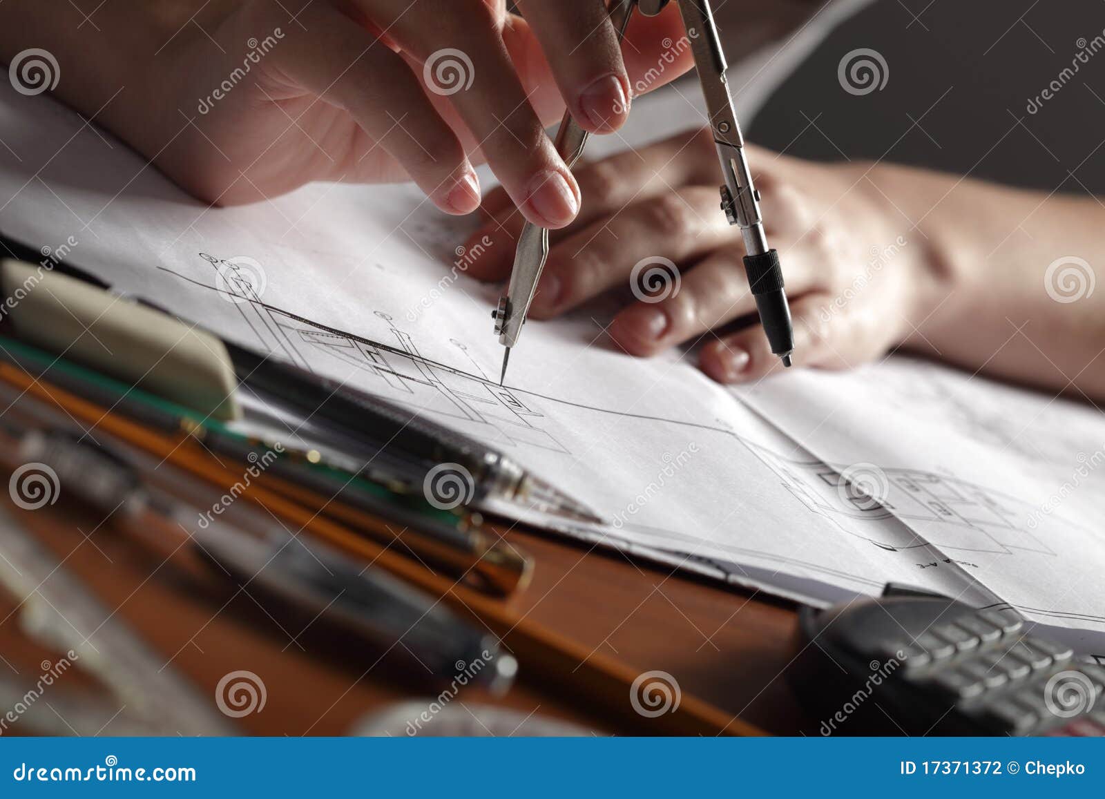 Drawing draft stock photo. Image of exterior, paperwork - 17371372