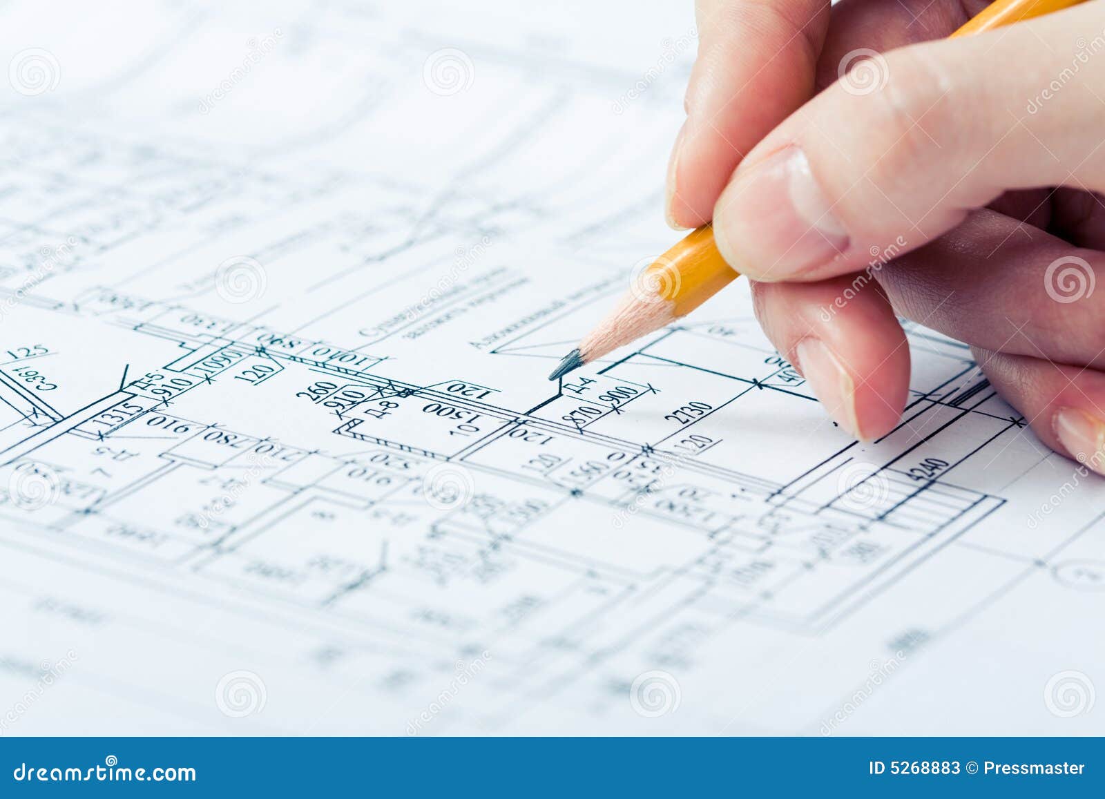 Drawing draft stock image. Image of drawing, paper, office - 5268883