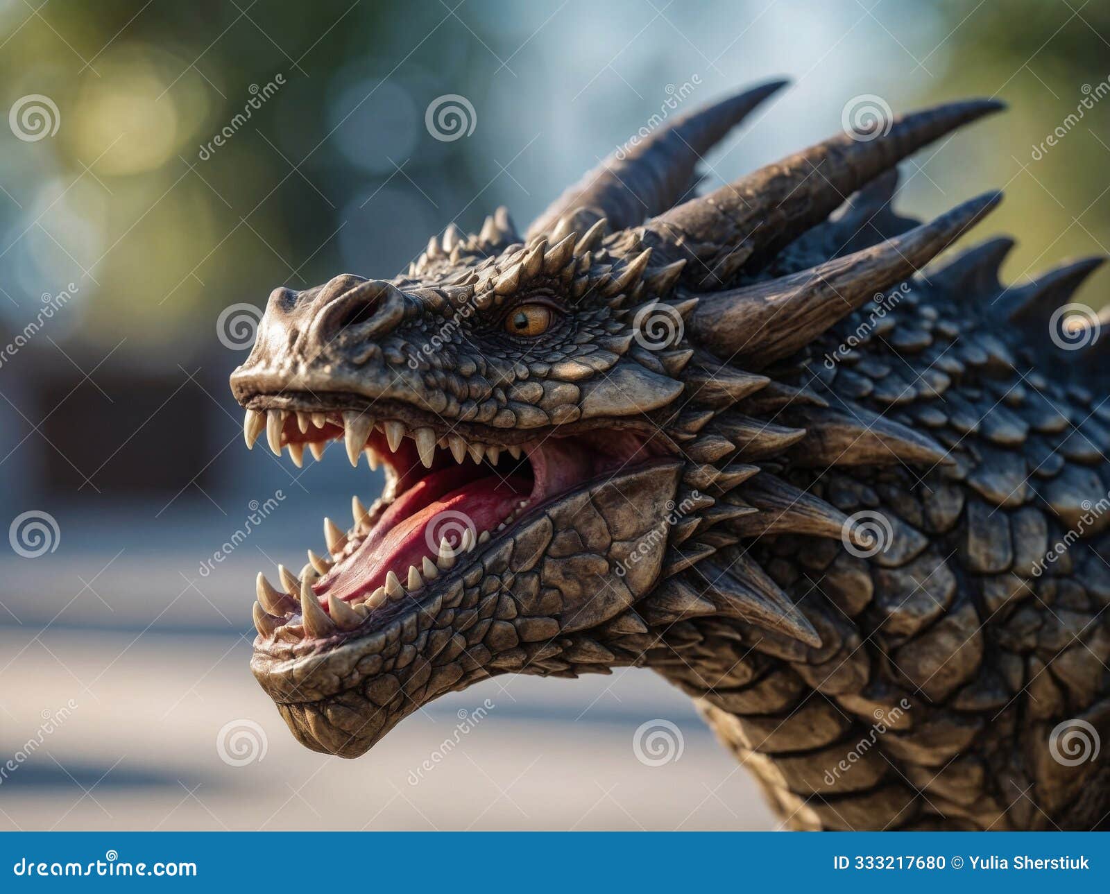 A Drawing of a Dragon& X27;s Head with Sharp Teeth and a Wide Grin ...