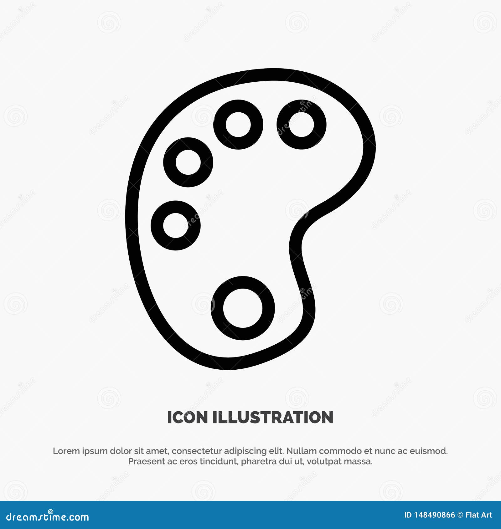 Drawing, Education, Paint Line Icon Vector Stock Vector - Illustration ...