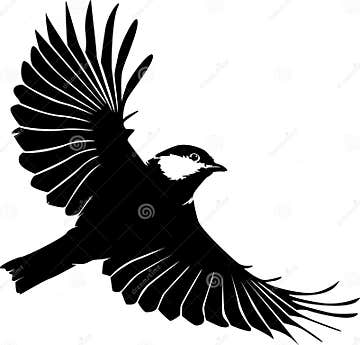 Drawing Elements of Flying Birds on White Background .Vector Stock ...