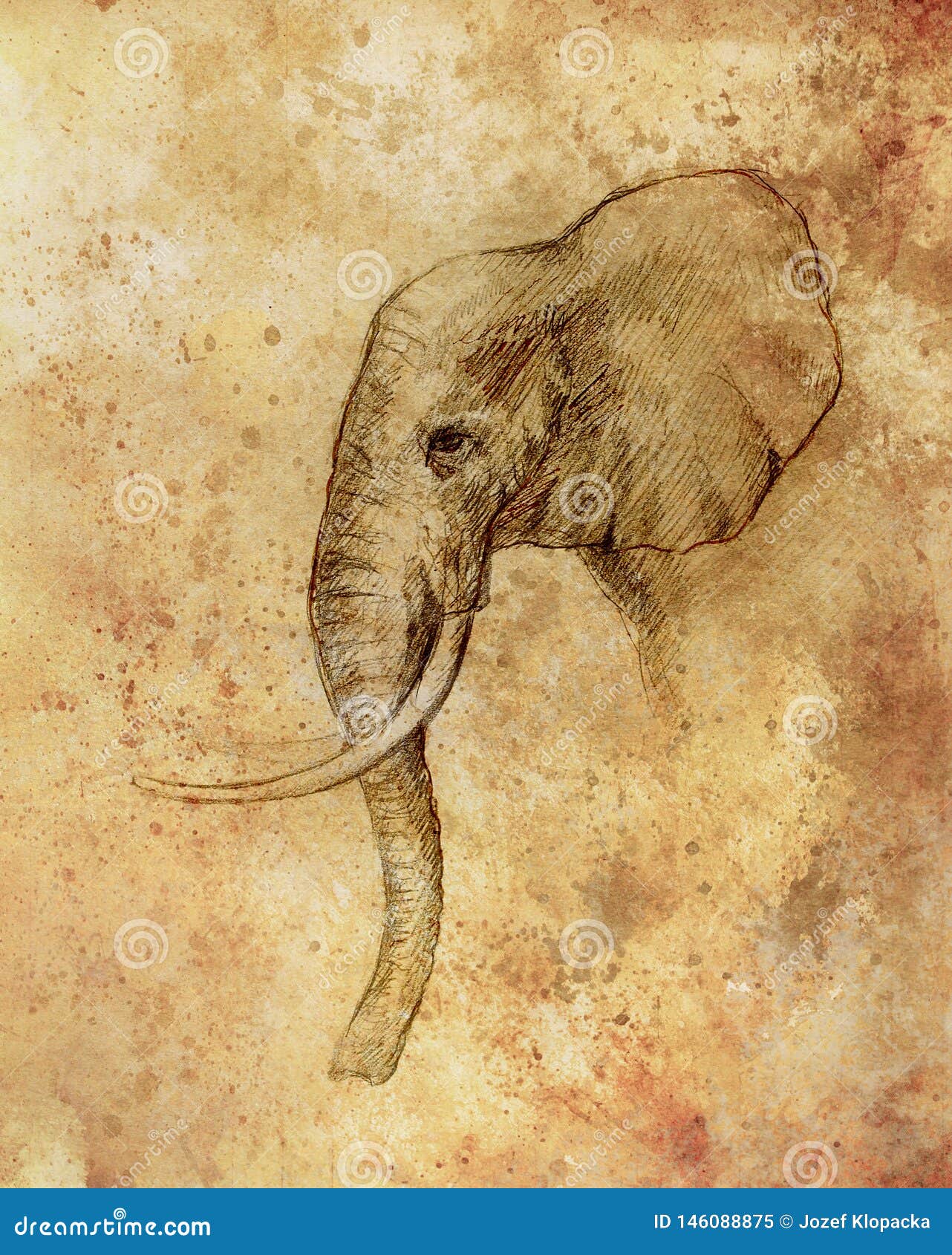 Elephant Profile Silhouette Black Vector Image | CartoonDealer.com ...