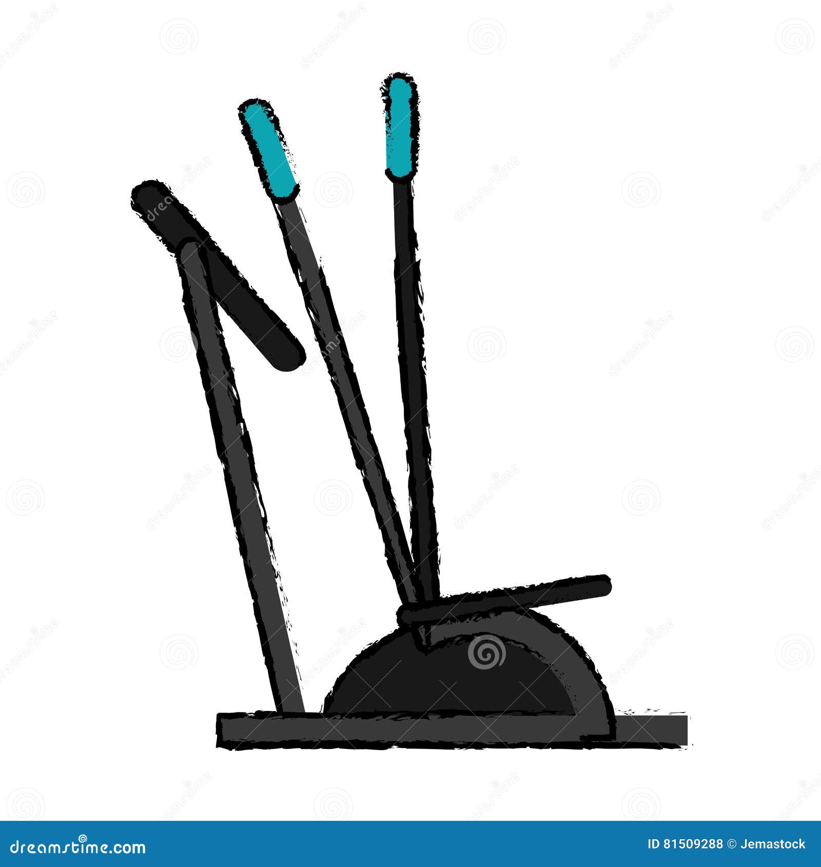 Drawing Elliptical Walker Trainer Machine Gym Stock Vector ...