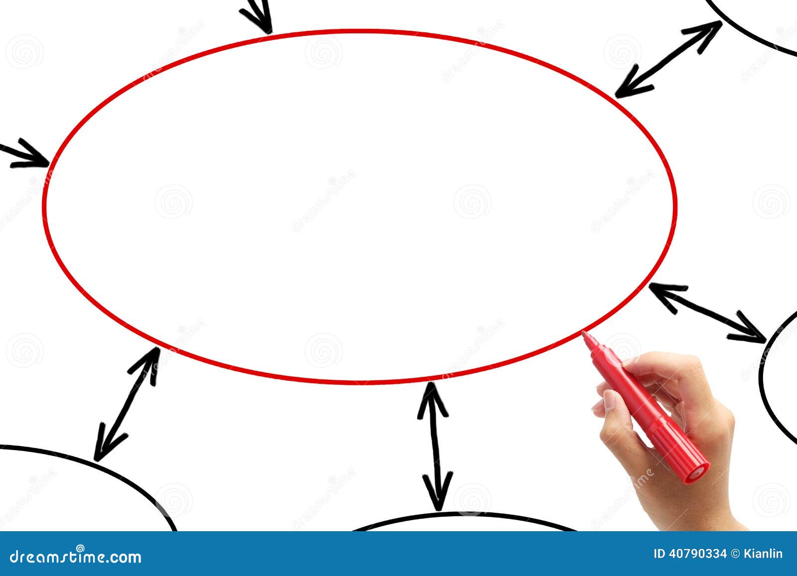 Drawing Empty Diagram on Whiteboard Stock Photo - Image of hand ...