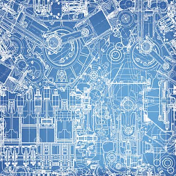 Drawing Engine Seamless Pattern, Background. Seamless Pattern Can Be ...