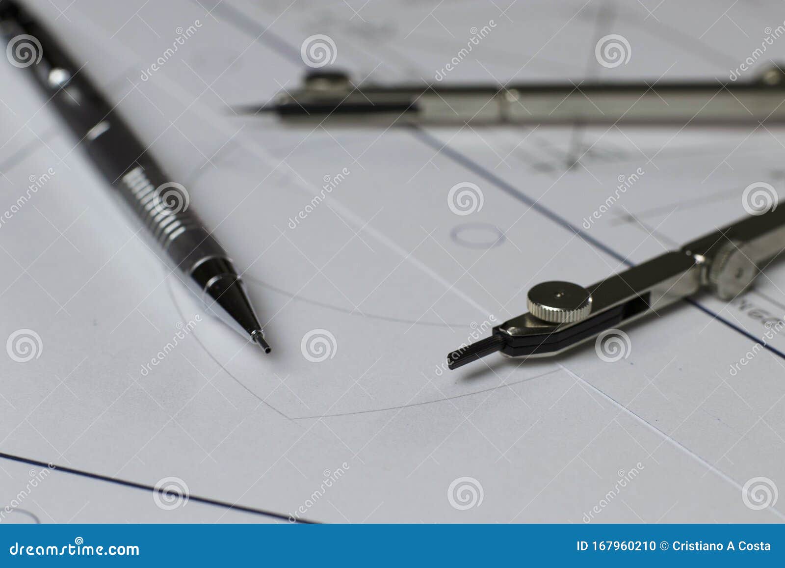 Drawing, Engineering and Architecture Objects Stock Photo - Image of ...