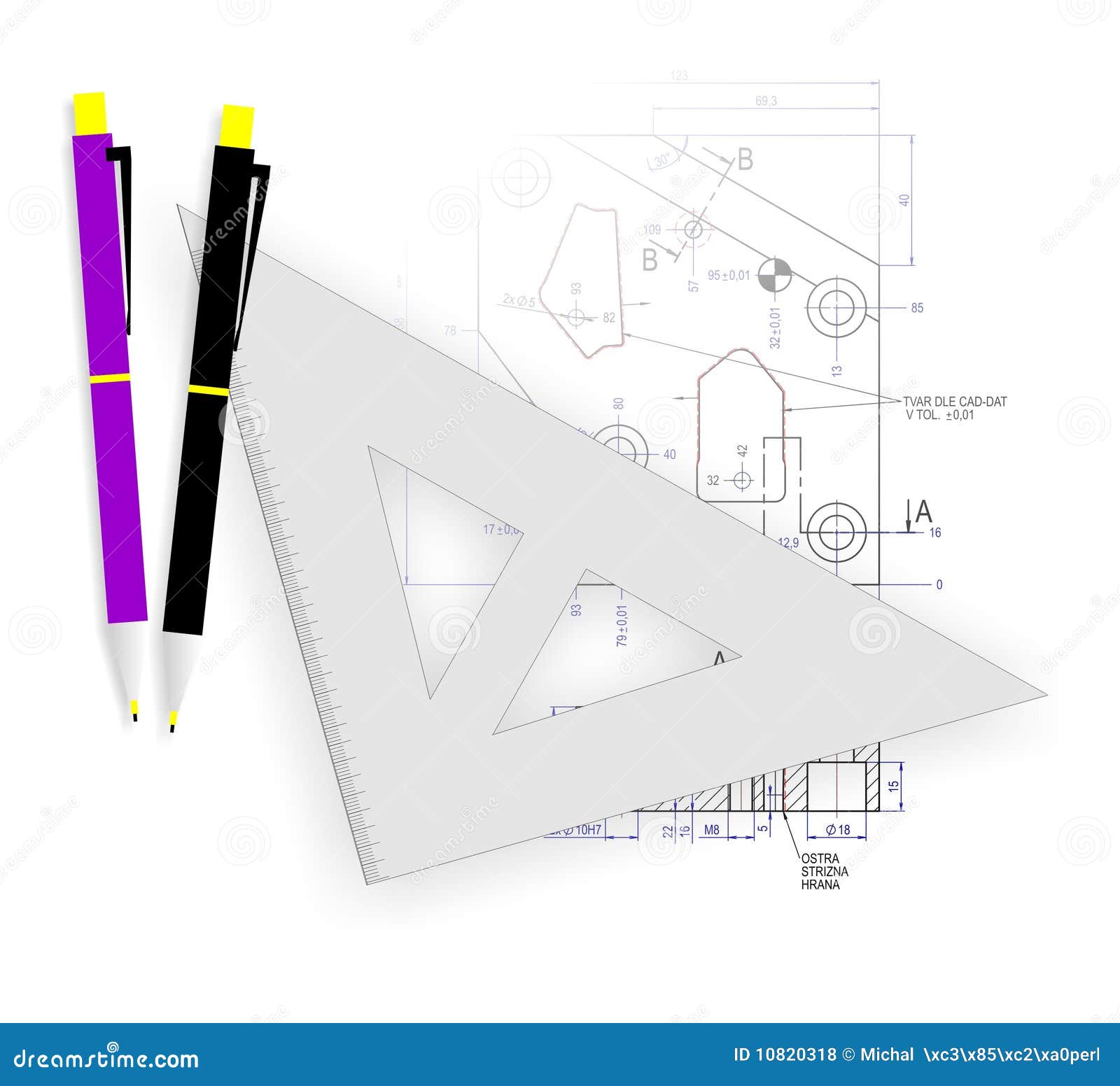 Drawing equipment stock illustration. Illustration of colorful - 10820318