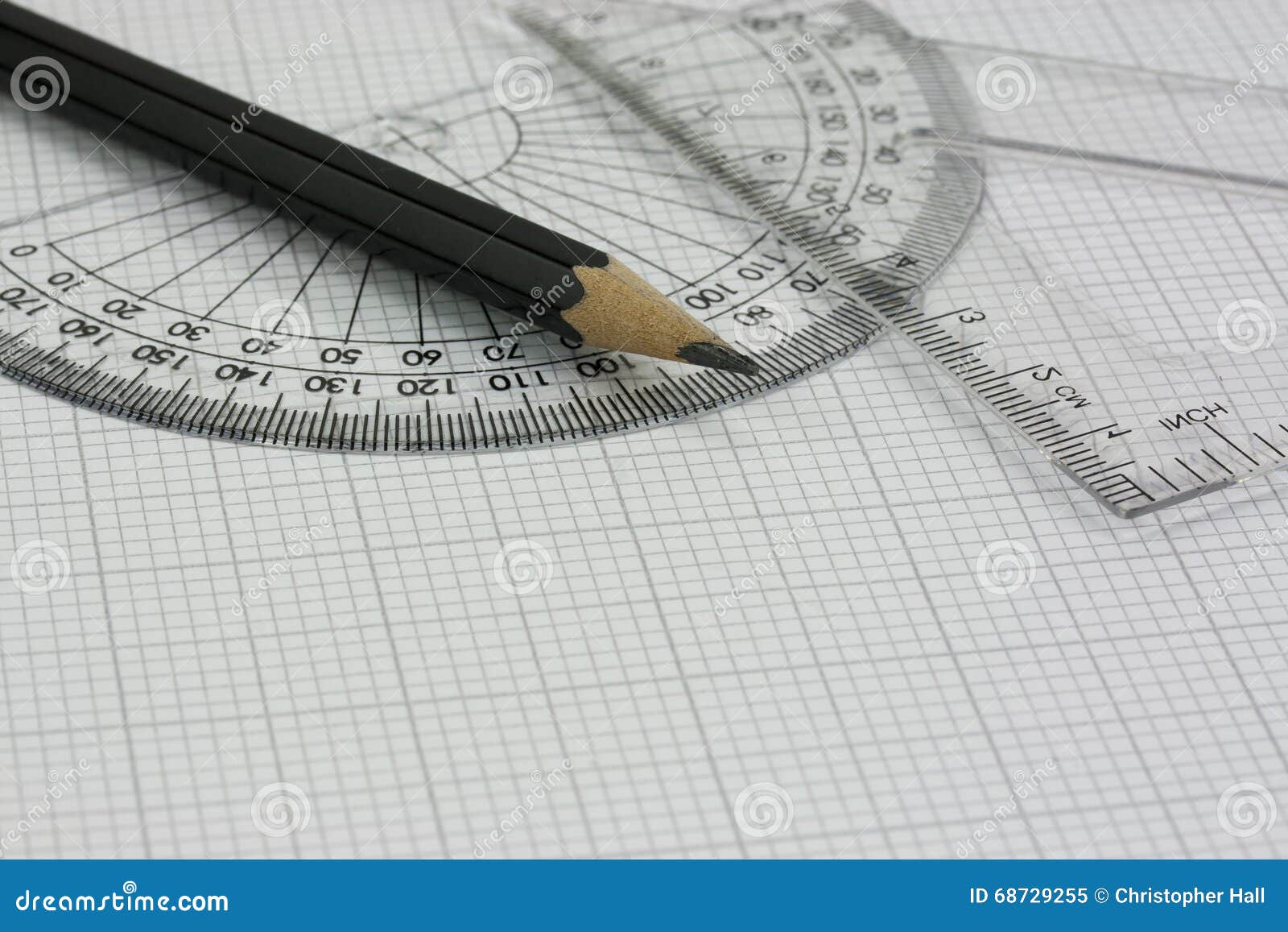 Drawing Equipment On Graph Paper Royalty-Free Stock Photography ...