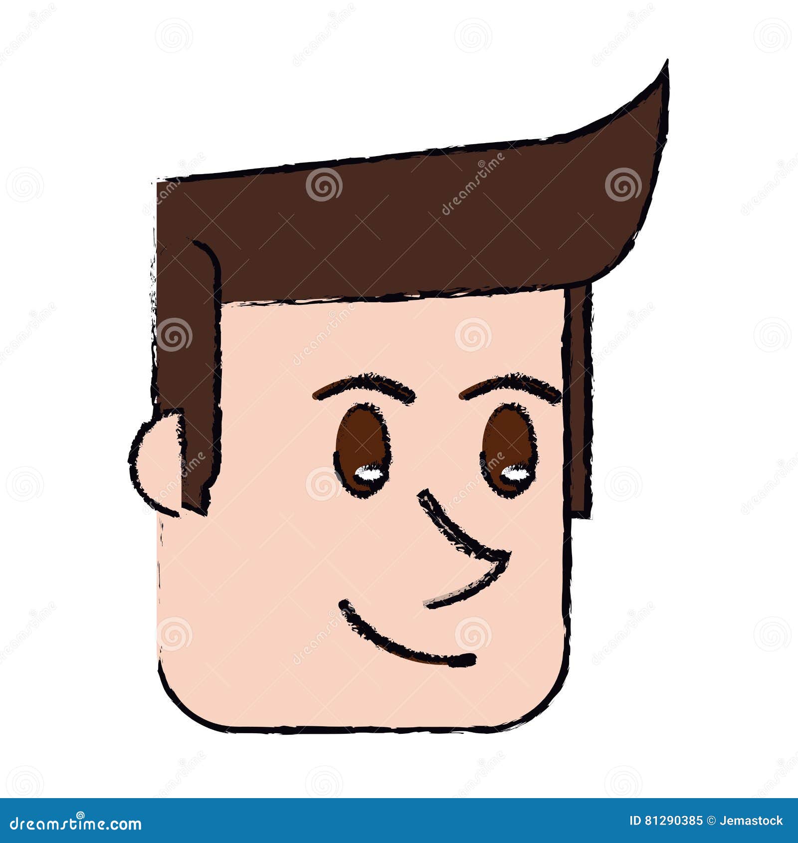 Drawing Face Man Smiling Design Stock Vector - Illustration of ...