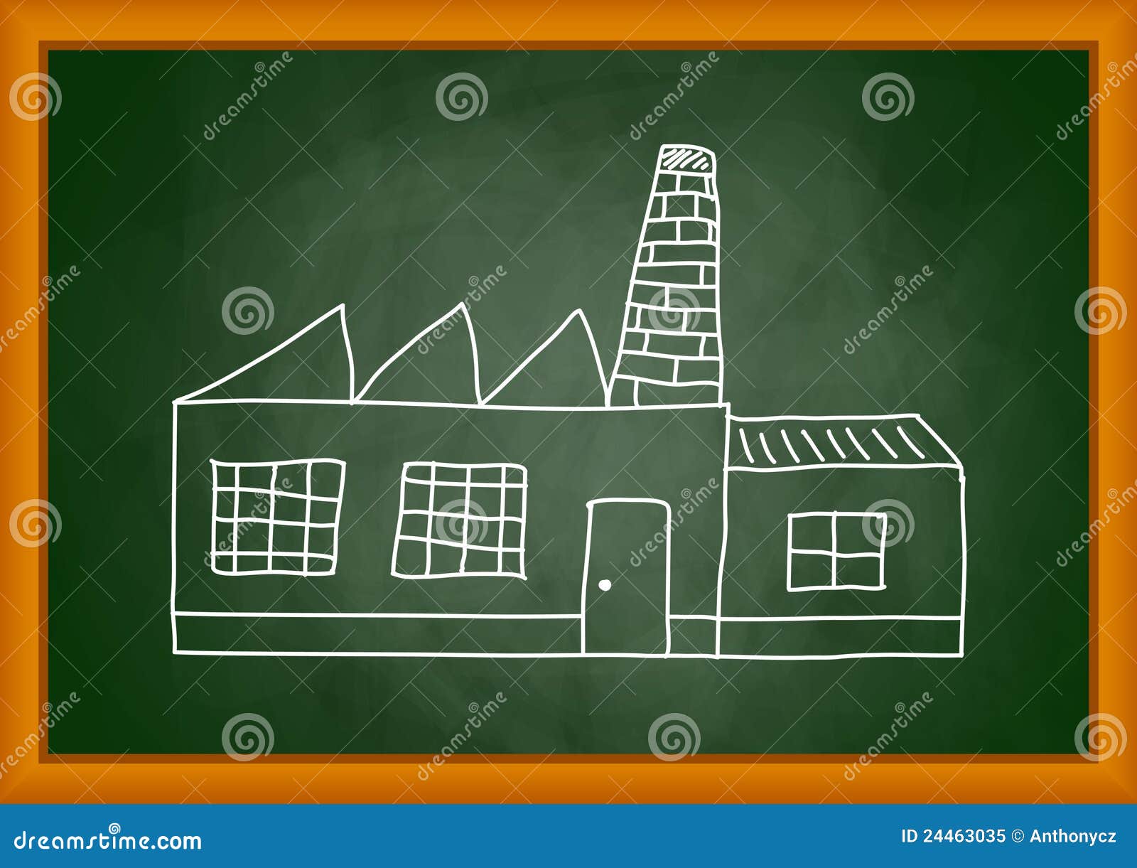 Drawing of factory stock vector. Illustration of symbol - 24463035