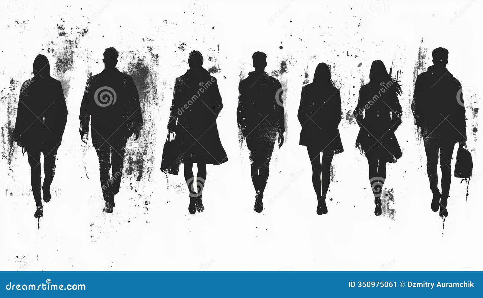 A Drawing Featuring Adults Walking Along a Border Made of Newspaper ...