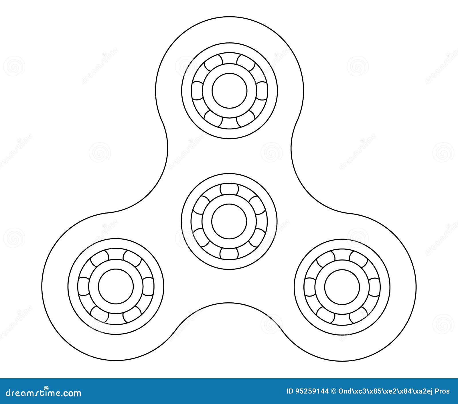 Drawing Fidget Spinner - 2D Illustration Vector Modern Stock Vector ...