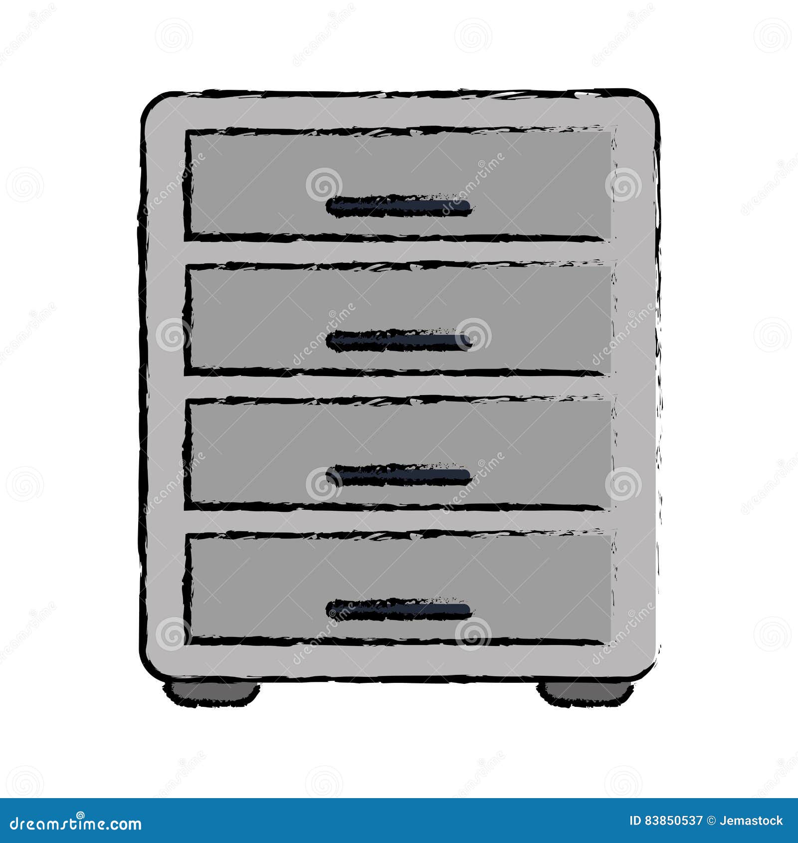 Drawing File Cabinet Archive Workplace Stock Vector - Illustration of ...