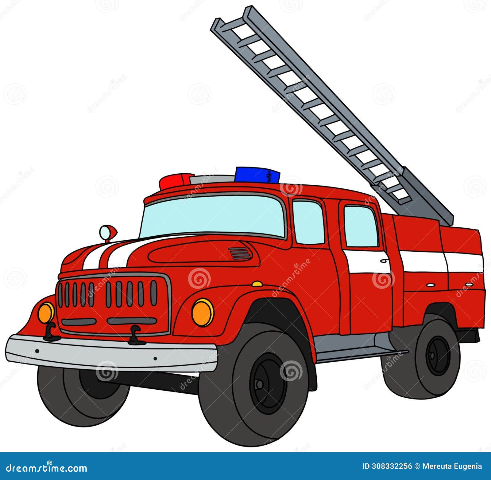 Ladder Brandweerwagen Clipart Fire Truck Cut Out Stock Images