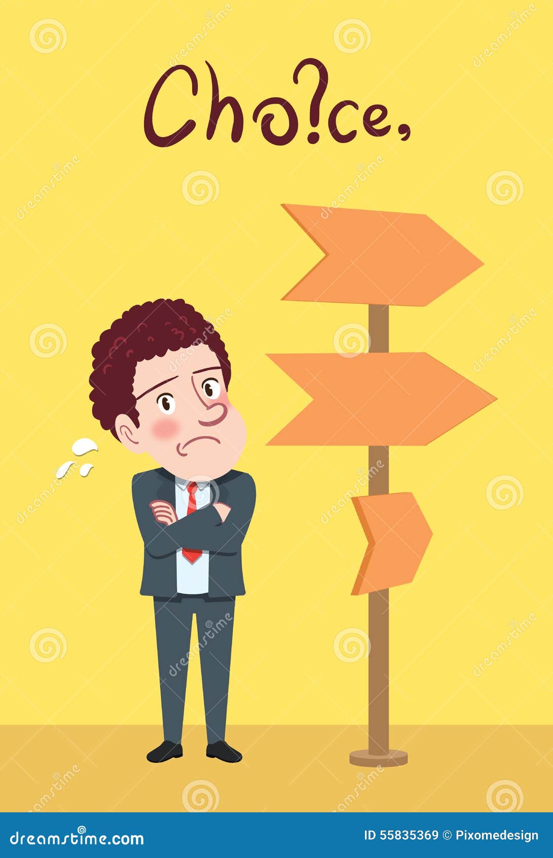 Drawing Flat Character Design Choice Concept Stock Illustration ...