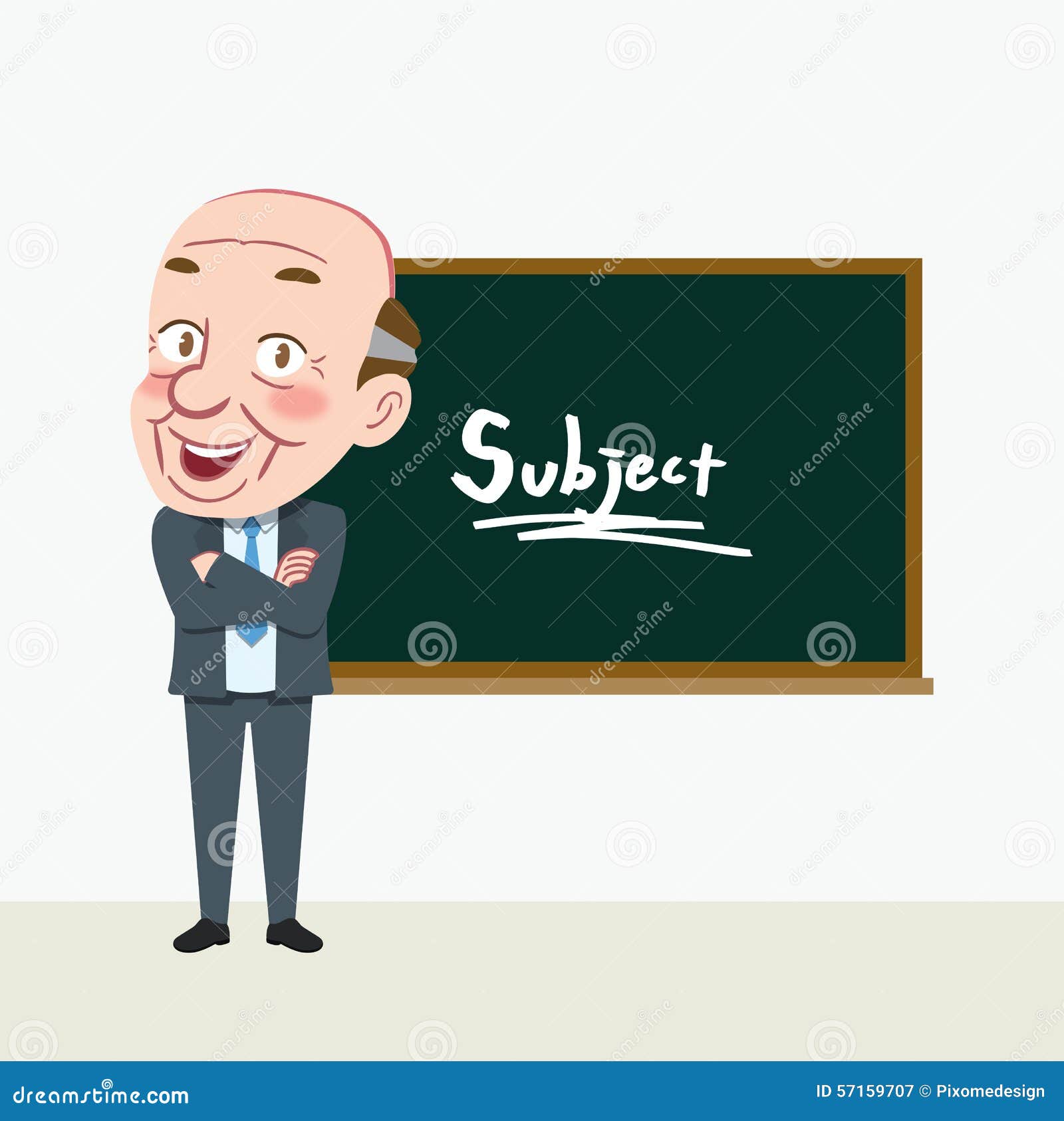 Drawing Flat Character Design Elderly Professor Concept , Illustration ...