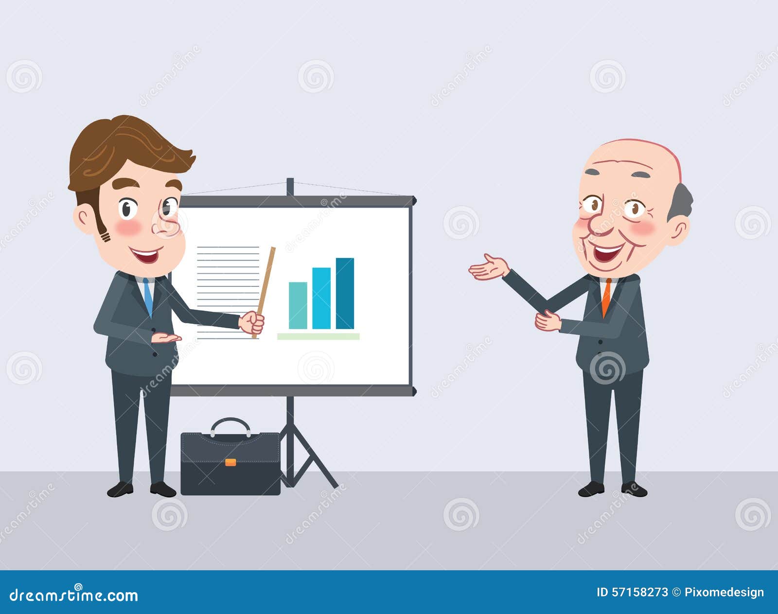 Drawing Flat Character Design Presentation Concept Stock Illustration ...