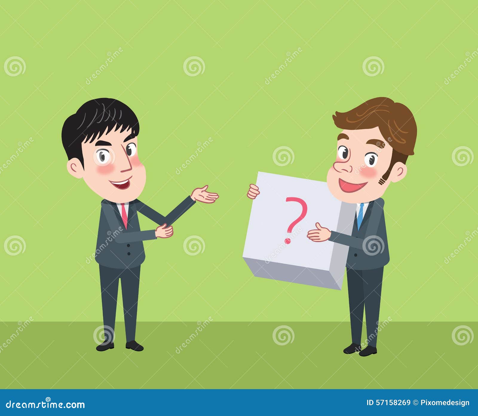 Drawing Flat Character Design Solving Concept Stock Illustration ...