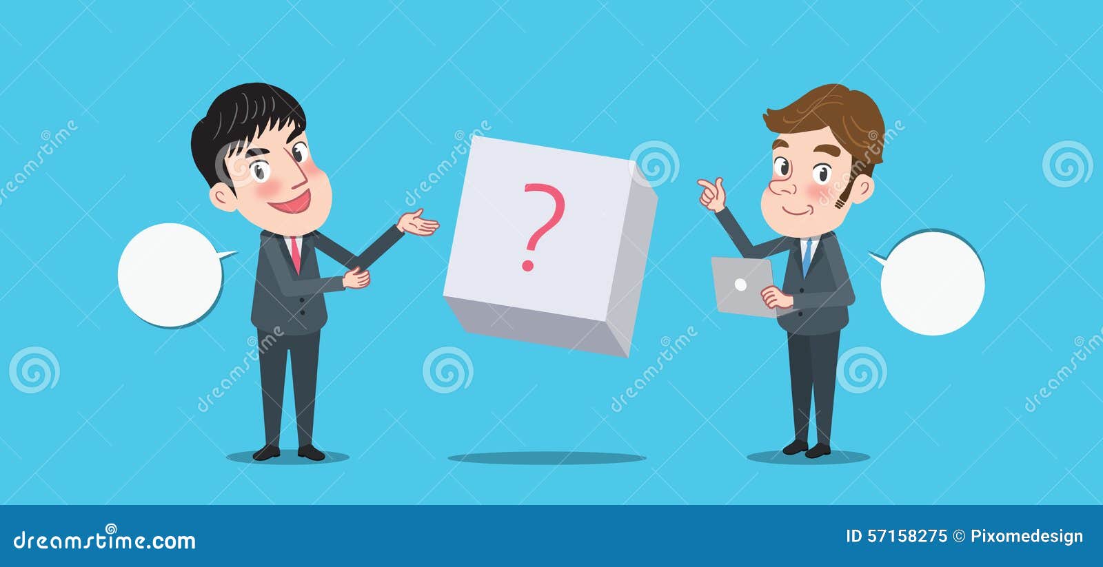 Drawing Flat Character Design Solving Concept Stock Illustration ...