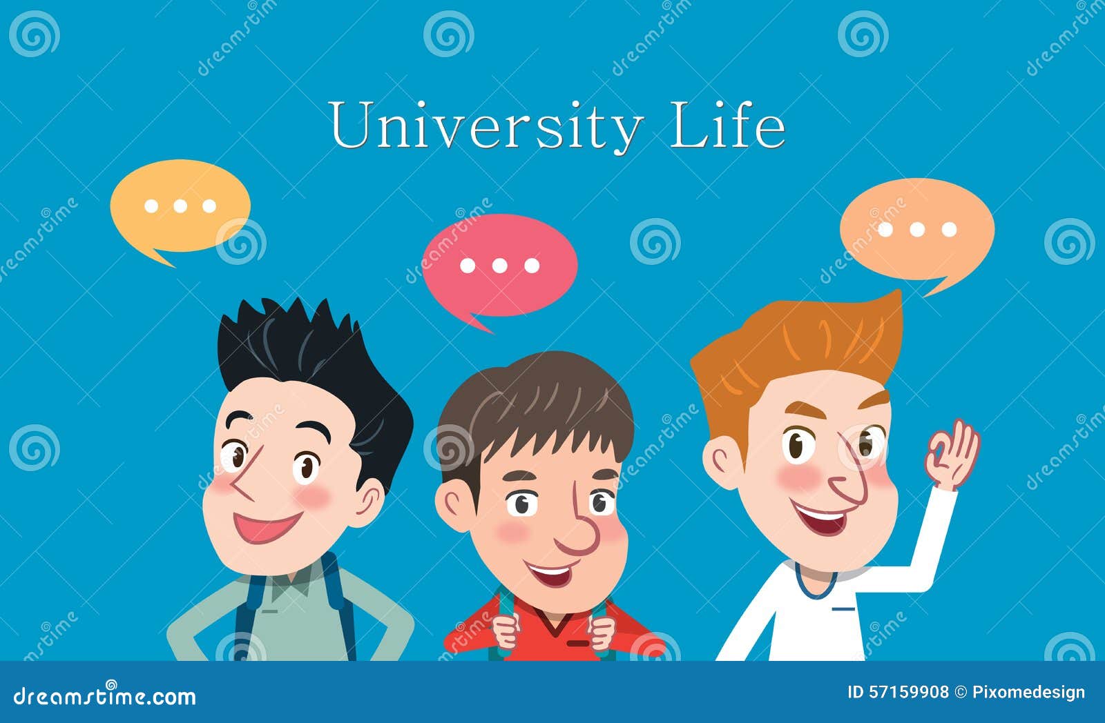 Drawing Flat Character Design University Student Concept , Illustration ...