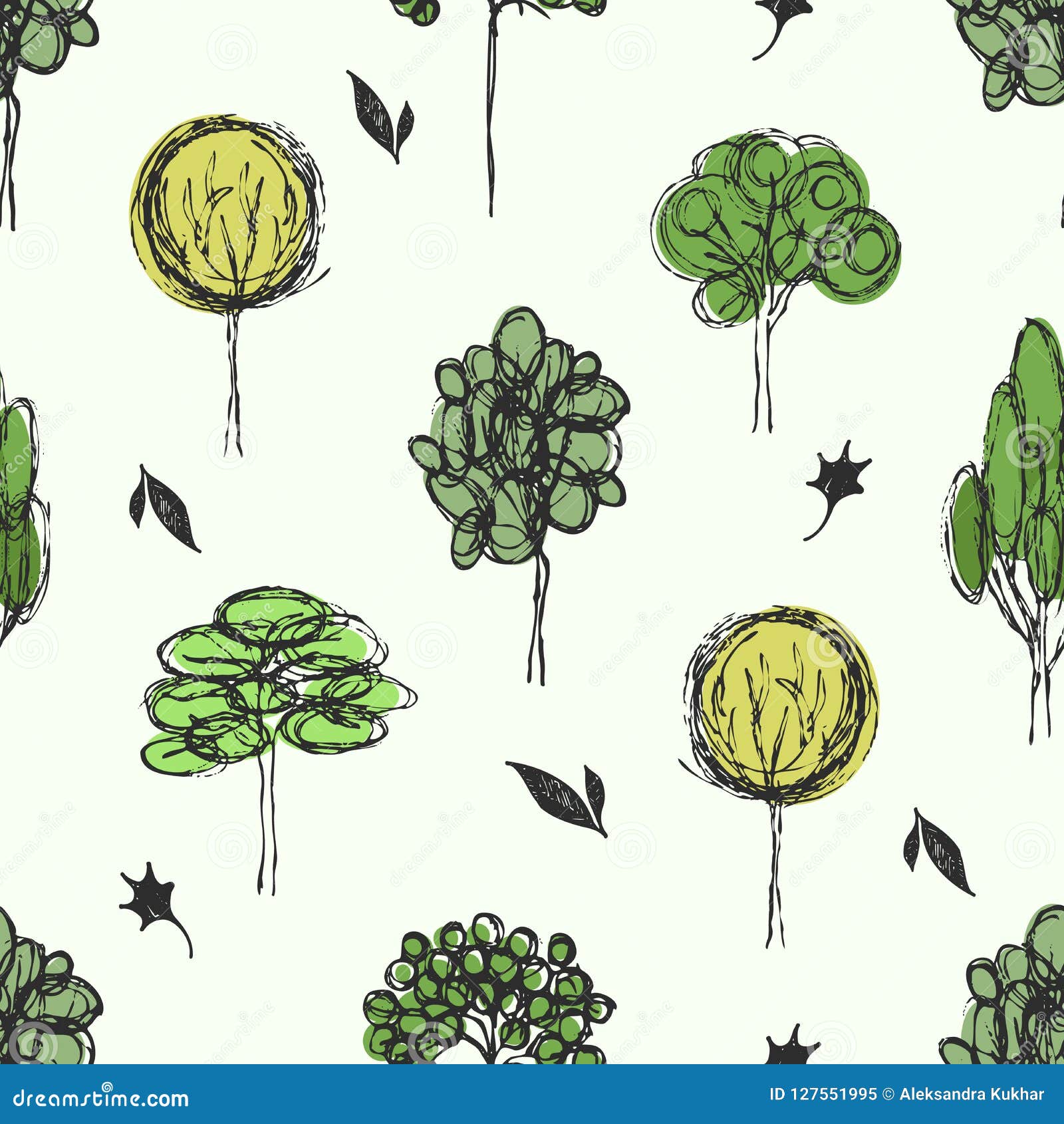 Trees Background Drawing