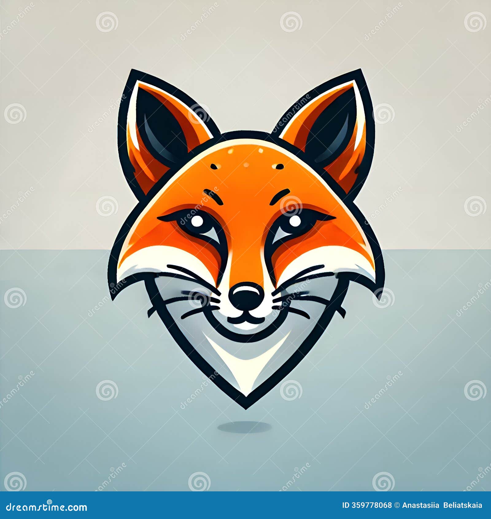 Drawing of Fox in a Vector. Avatar, Logo Stock Illustration ...