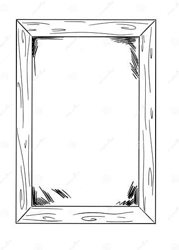 Drawing of a Frame Whith Blank Space Inside As Template Stock ...