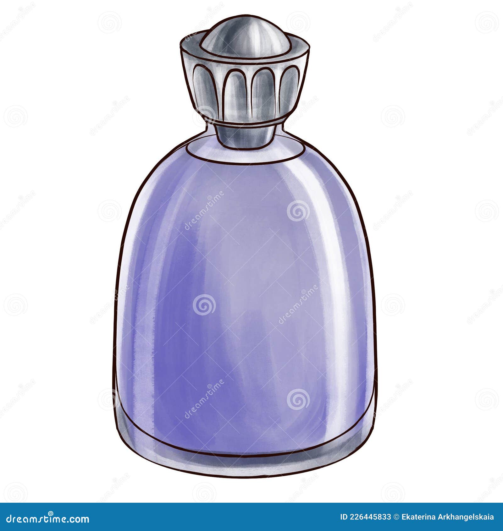 Drawing Glass Perfume Botte Stock Illustration - Illustration of ...