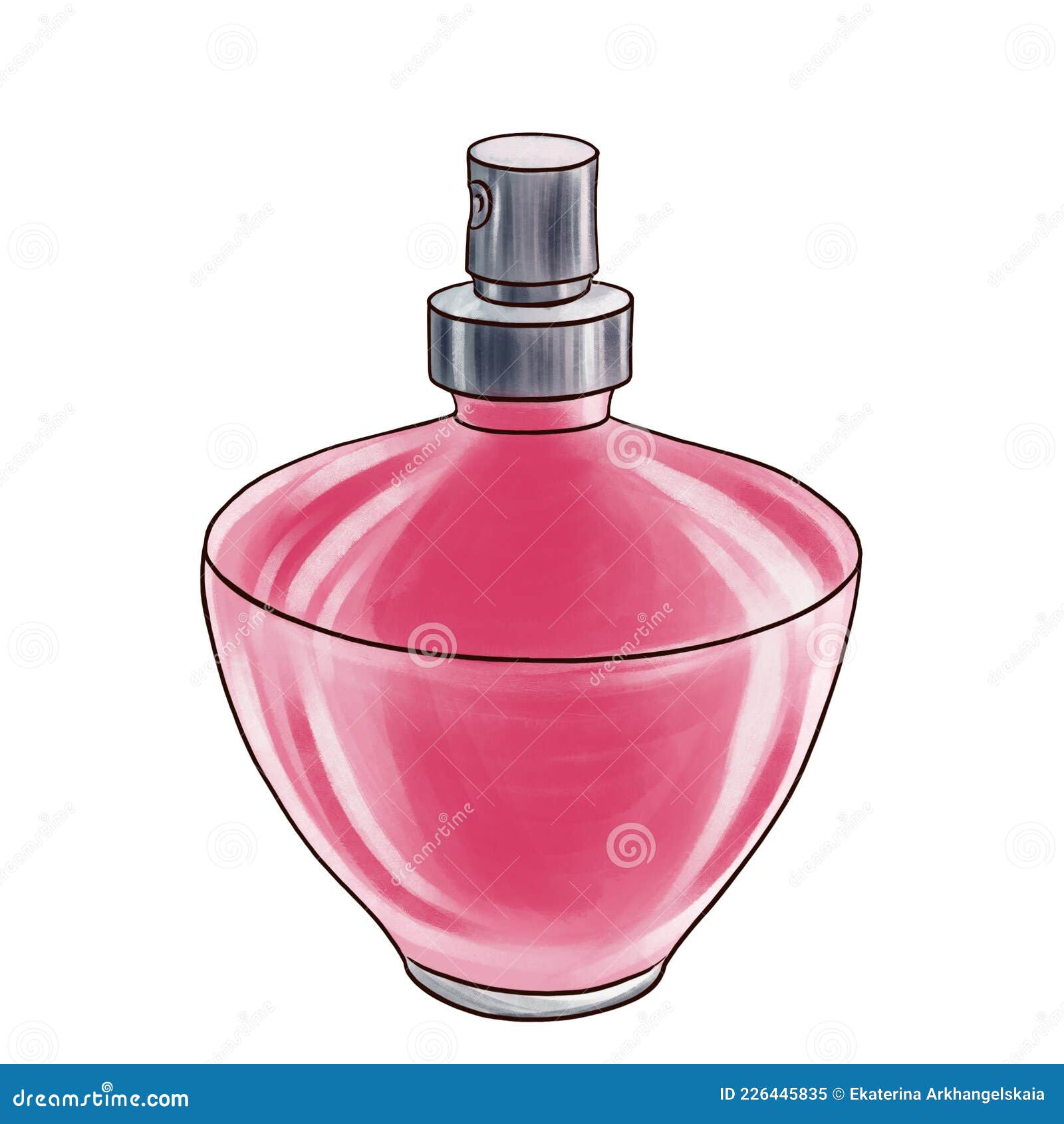 Drawing Glass Perfume Botte Stock Illustration - Illustration of ...