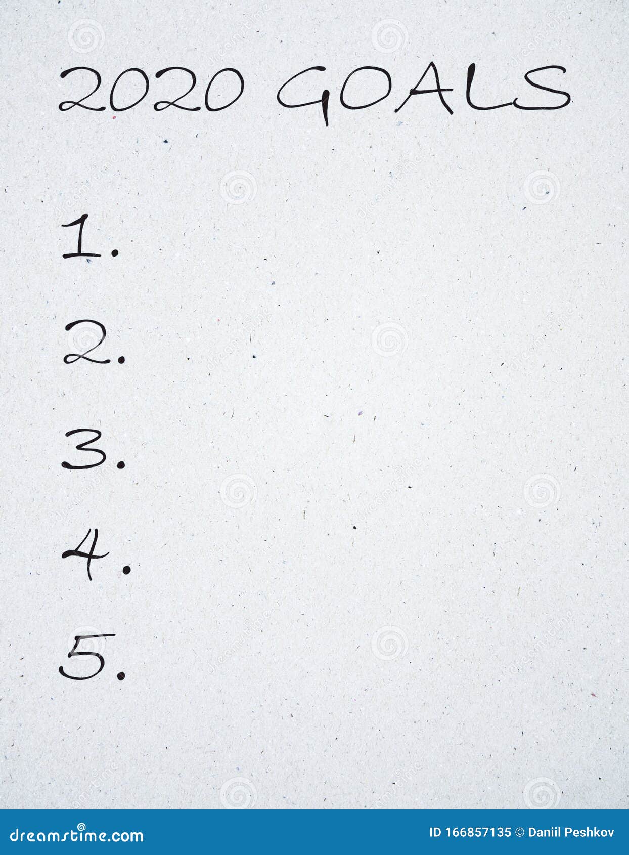 Drawing 2020 Goals List on White Wall Stock Illustration - Illustration ...