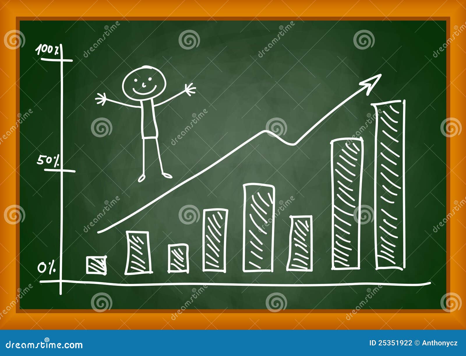 Drawing of graph stock vector. Illustration of improvement - 25351922