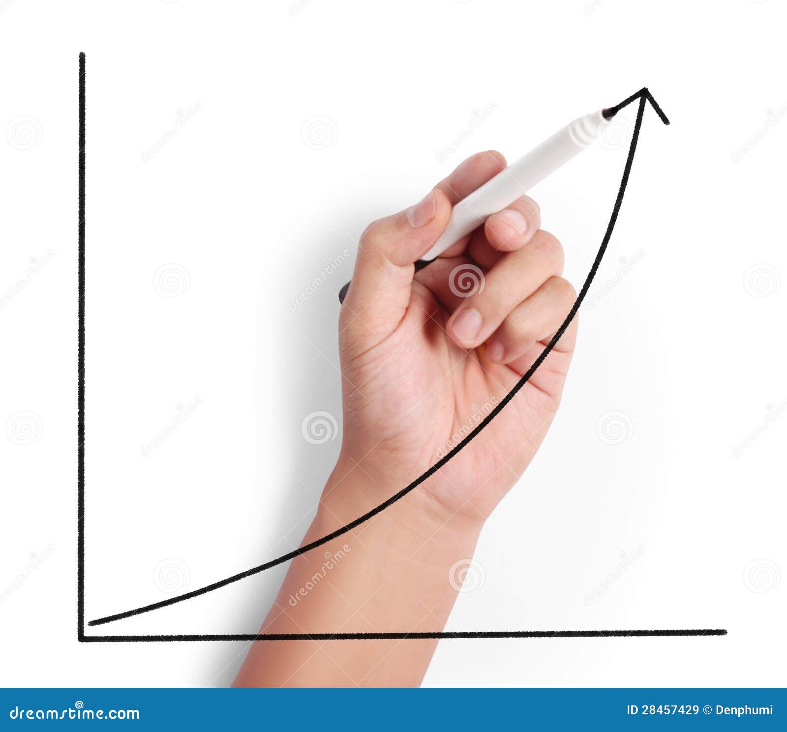 Drawing In The Graph Of Foxes On The Hands Of A Man Stock Image ...