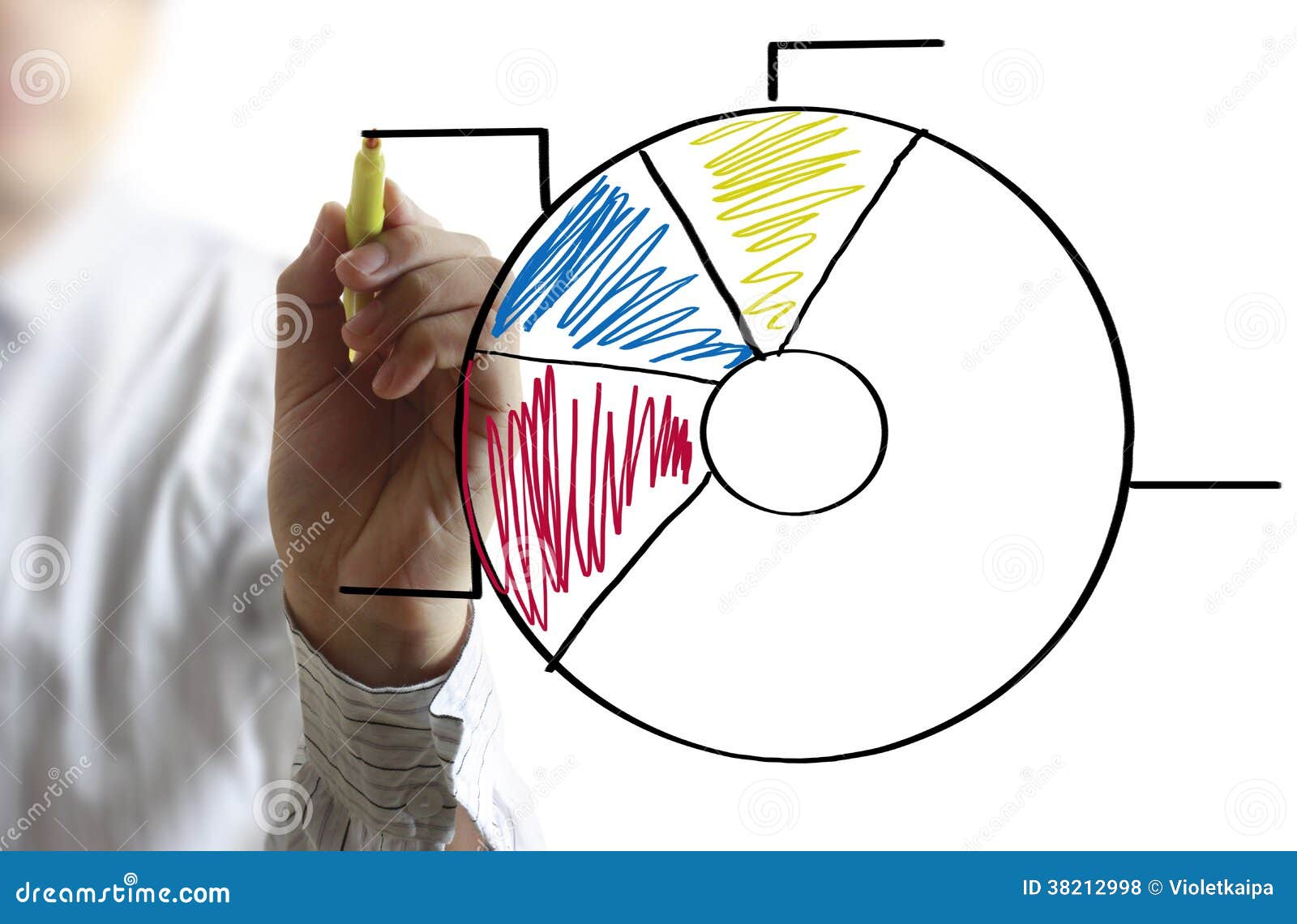Drawing a graph stock illustration. Illustration of achievement - 38212998