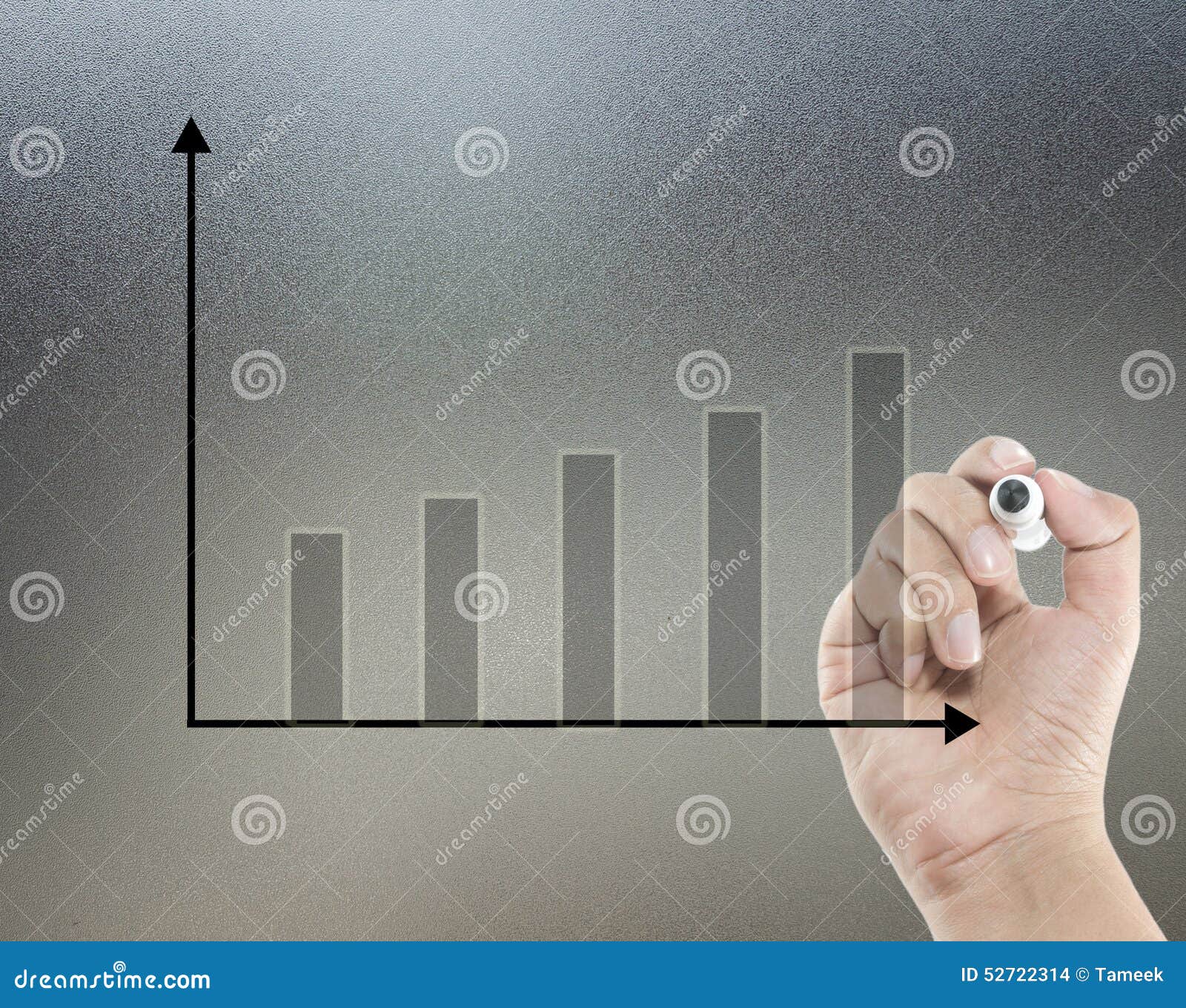 Drawing a graph with hand stock photo. Image of data - 52722314
