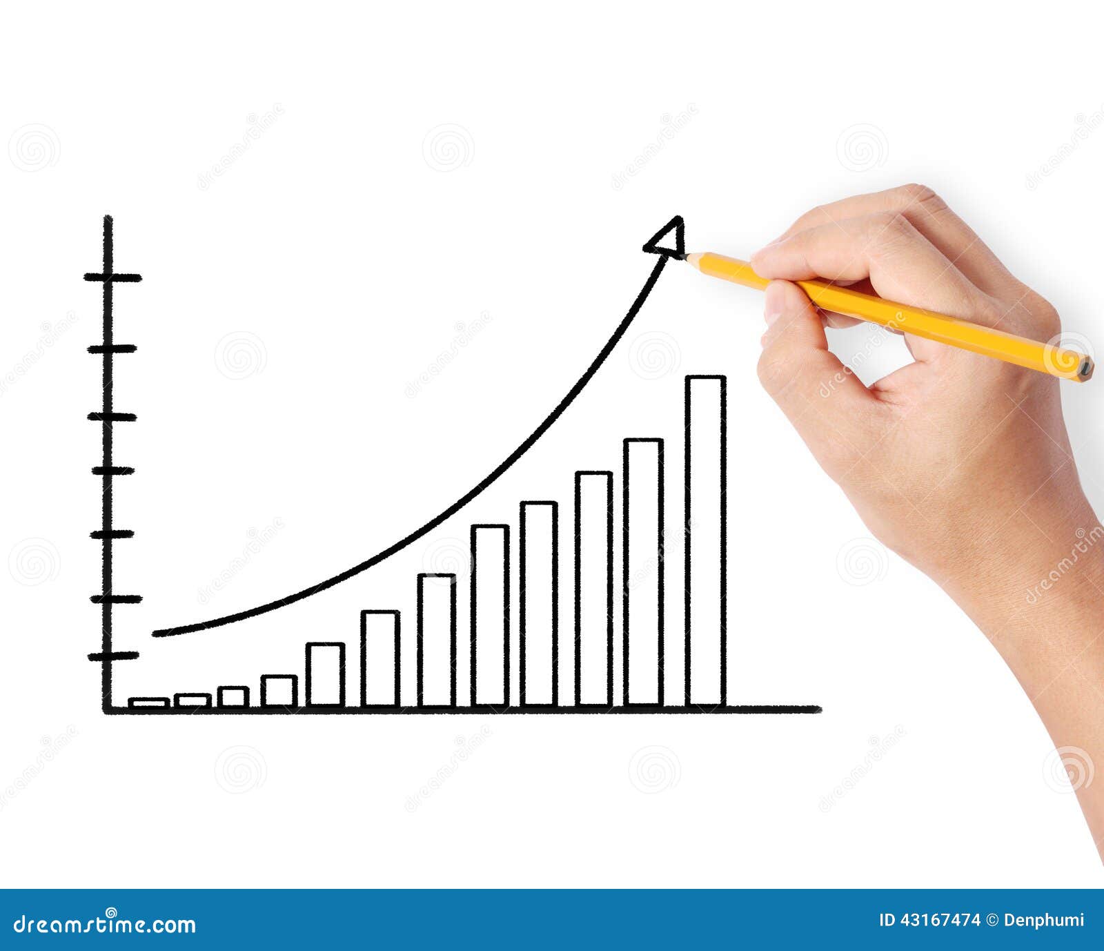Drawing a graph stock photo. Image of business, diagram - 43167474
