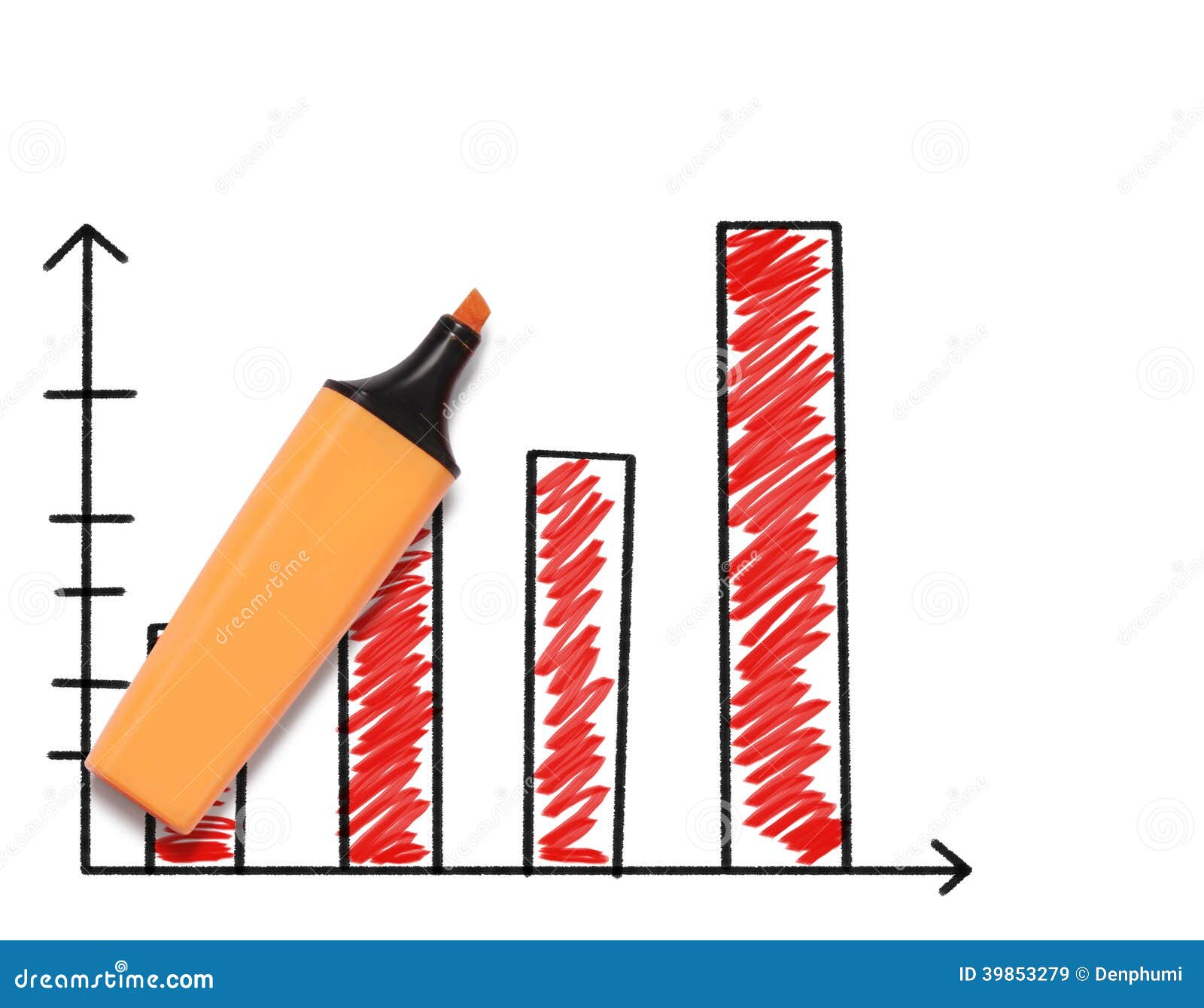 Drawing a graph stock image. Image of chart, financial - 39853279