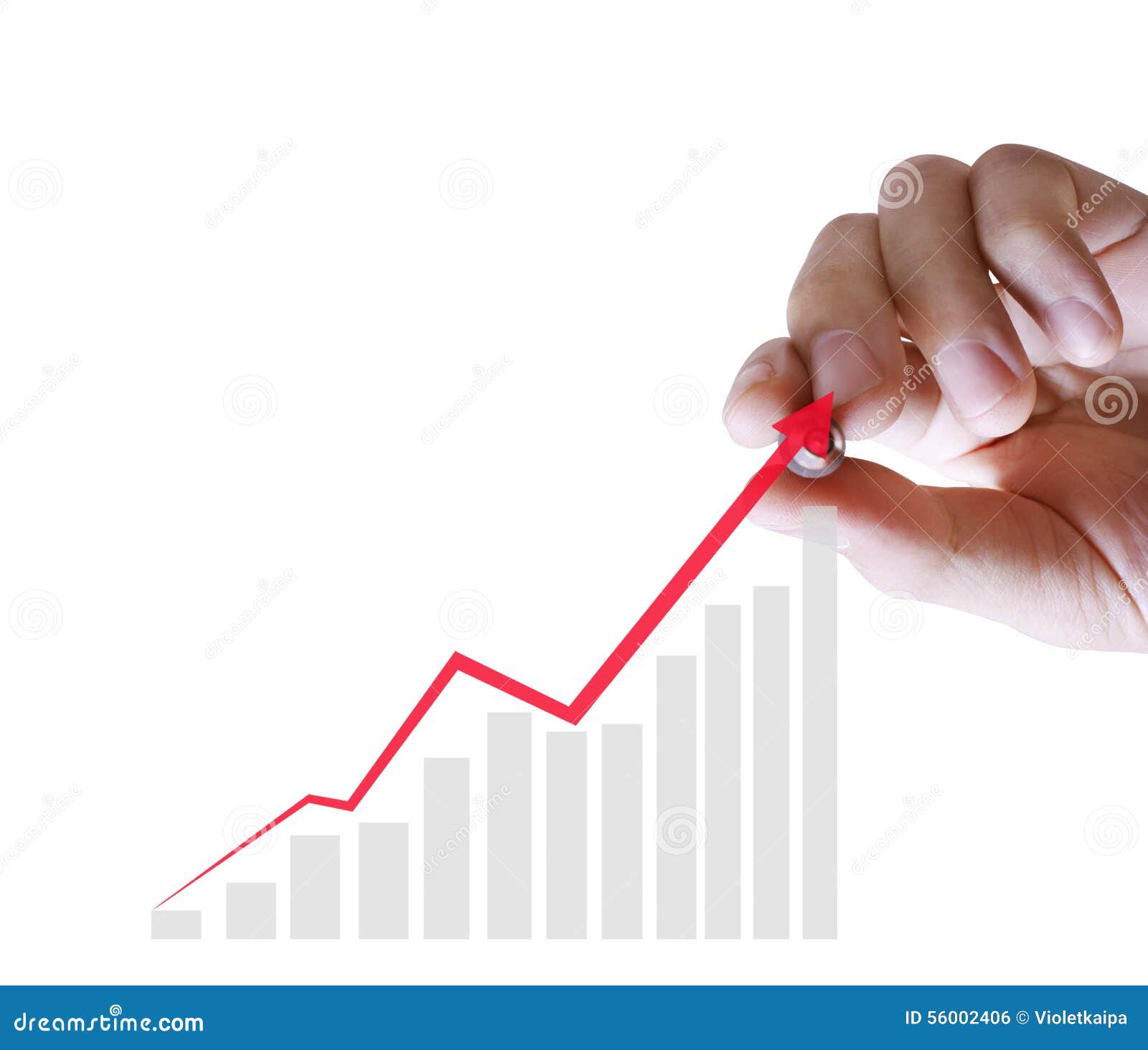 Drawing Graphics a Growing Graph Stock Illustration - Illustration of ...