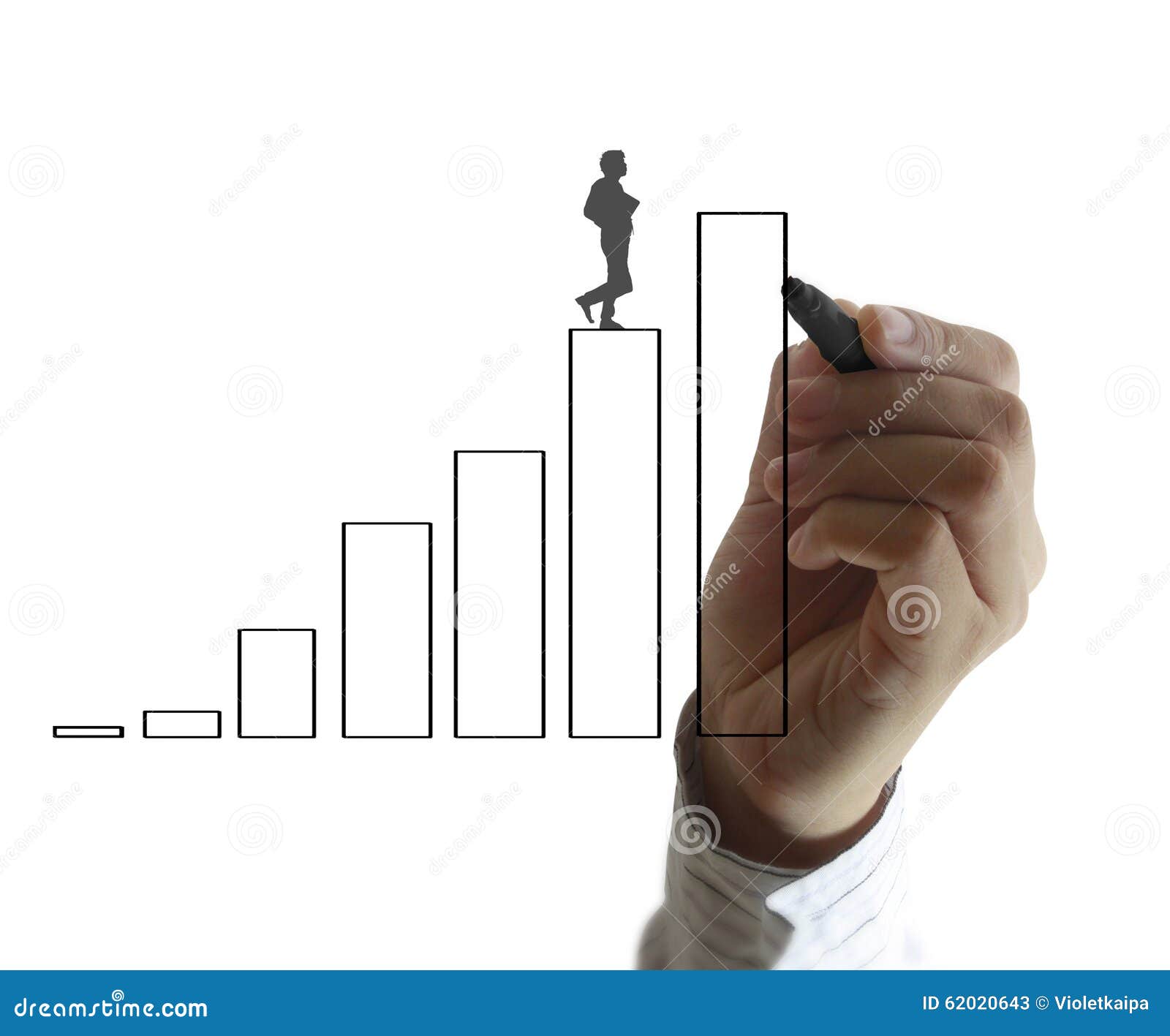 Drawing Graphics a Growing Graph Stock Illustration - Illustration of ...