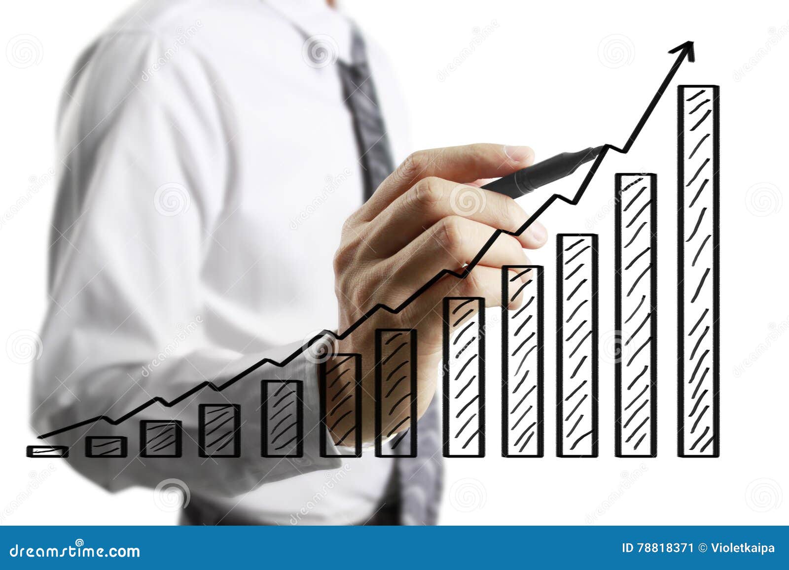 Drawing Graphics Growing Graph Stock Illustration - Illustration of ...